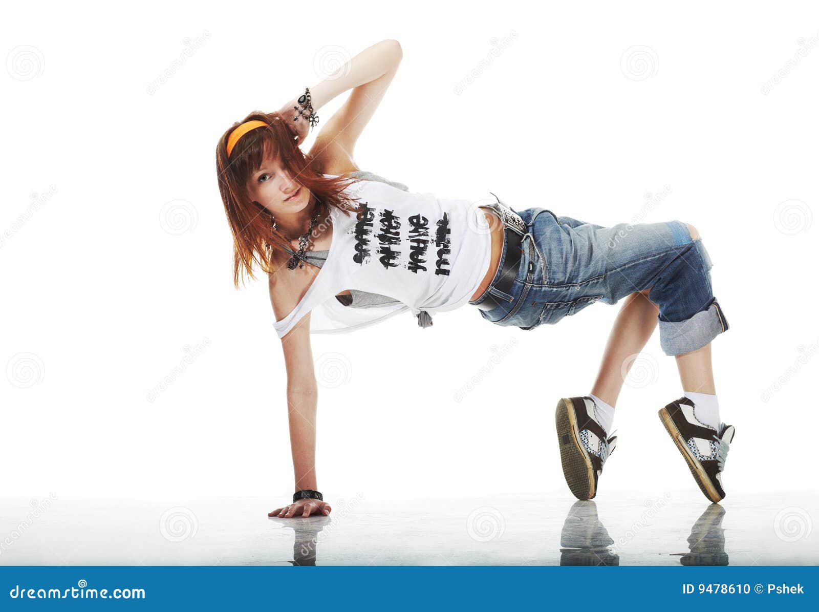 Cute Young woman dancing stock photo. Image of floor, girl - 9478610