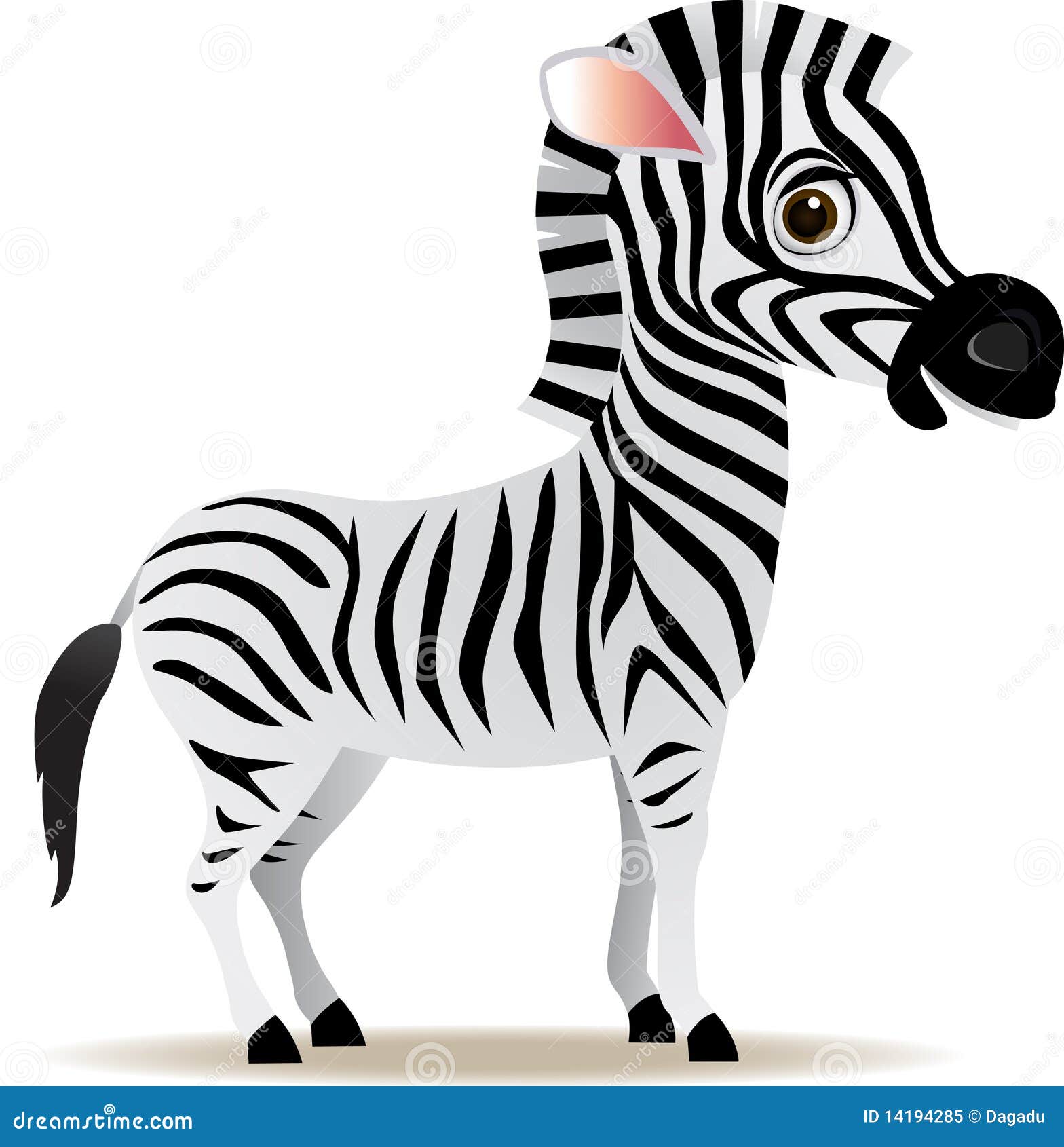 Cute Zebra stock vector. Illustration of cute, graphic - 14194285