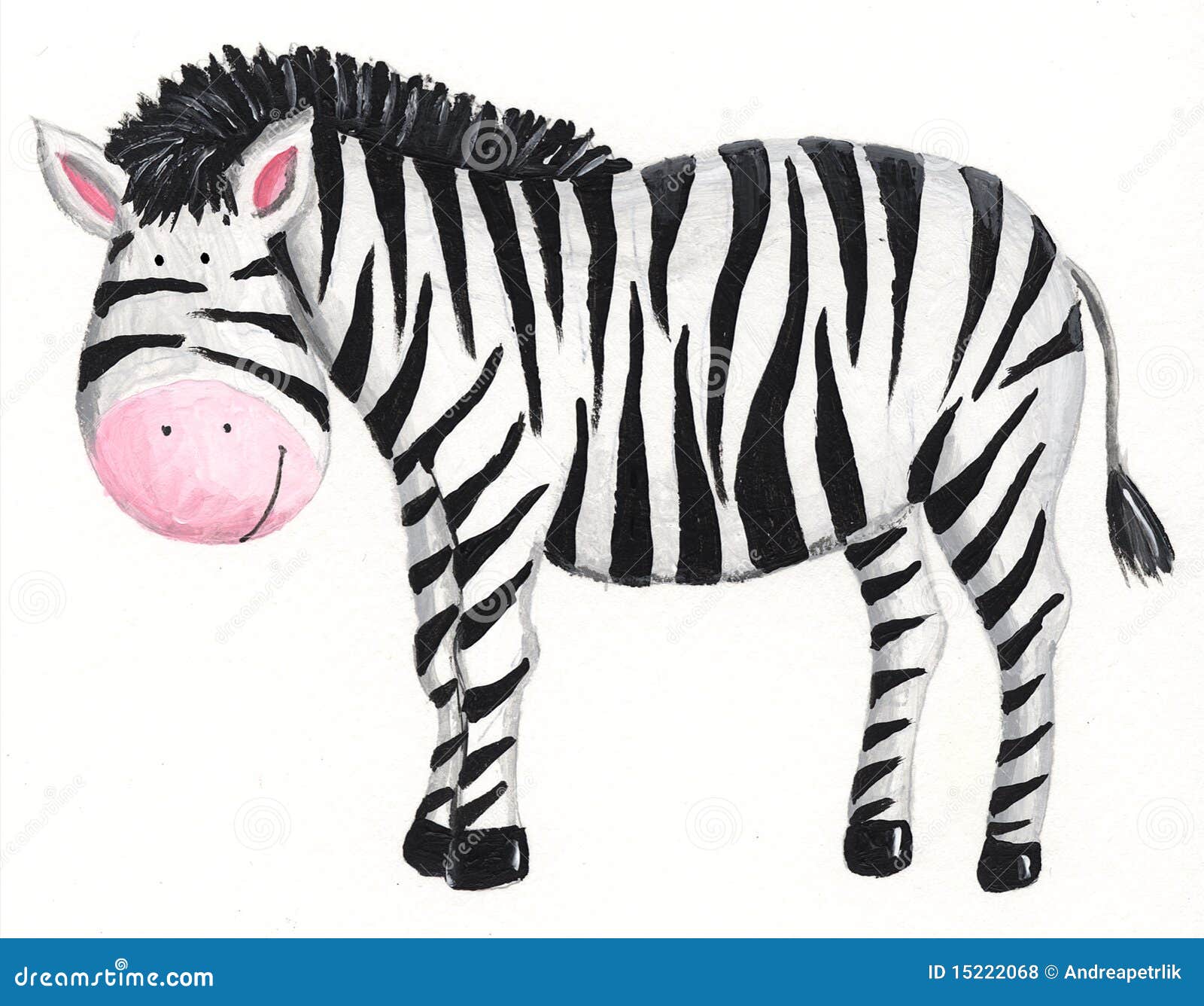 Cute Zebra Cartoon Character With Arrow Way Royalty-Free Illustration ...