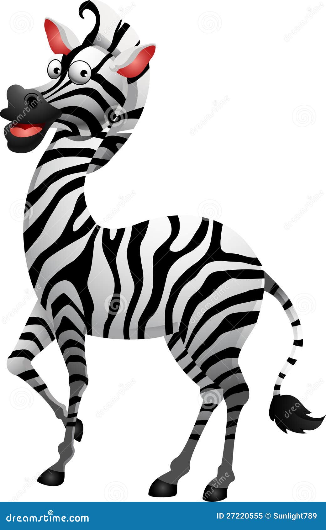 Zebra Kid Cartoon Background Card Happy Vector Illustration ...