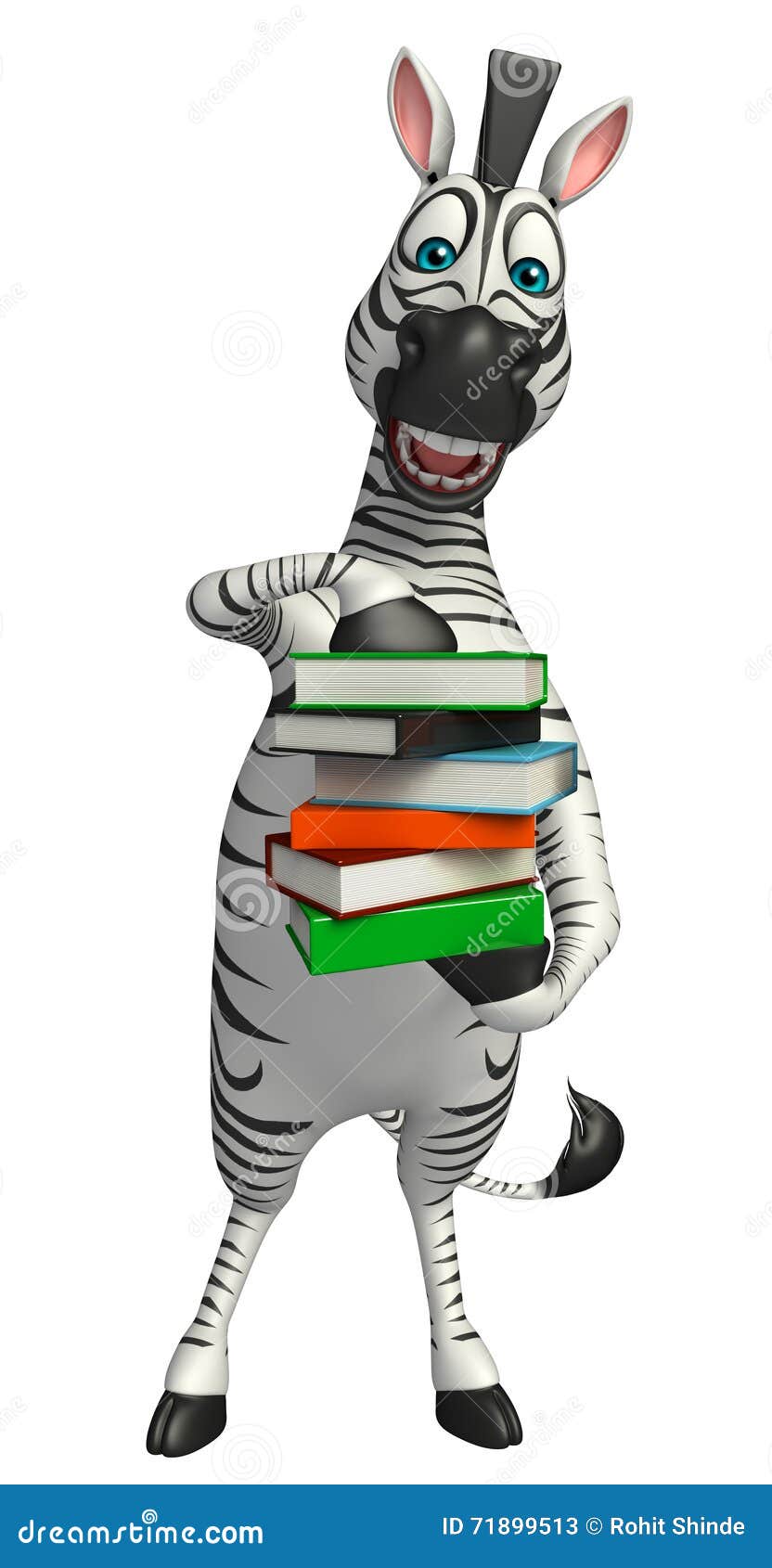 Cute Zebra Cartoon Character Stock Illustration - Illustration of wild ...