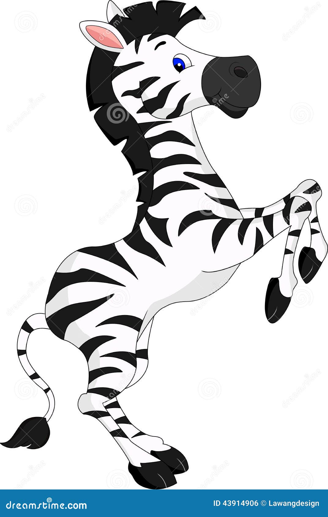 Cute zebra cartoon stock vector. Illustration of eyes - 43914906