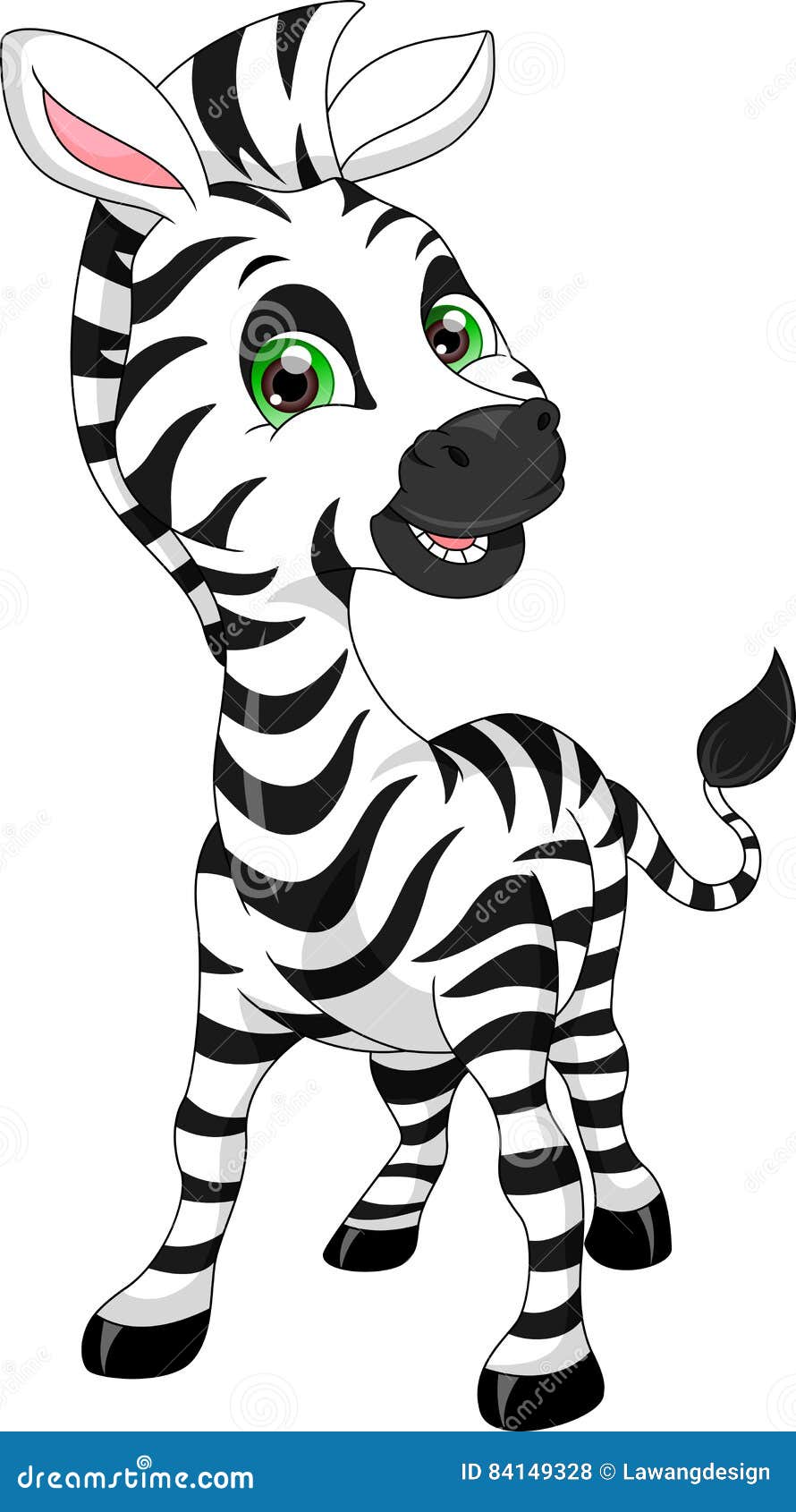 Cute zebra cartoon stock vector. Illustration of black - 84149328