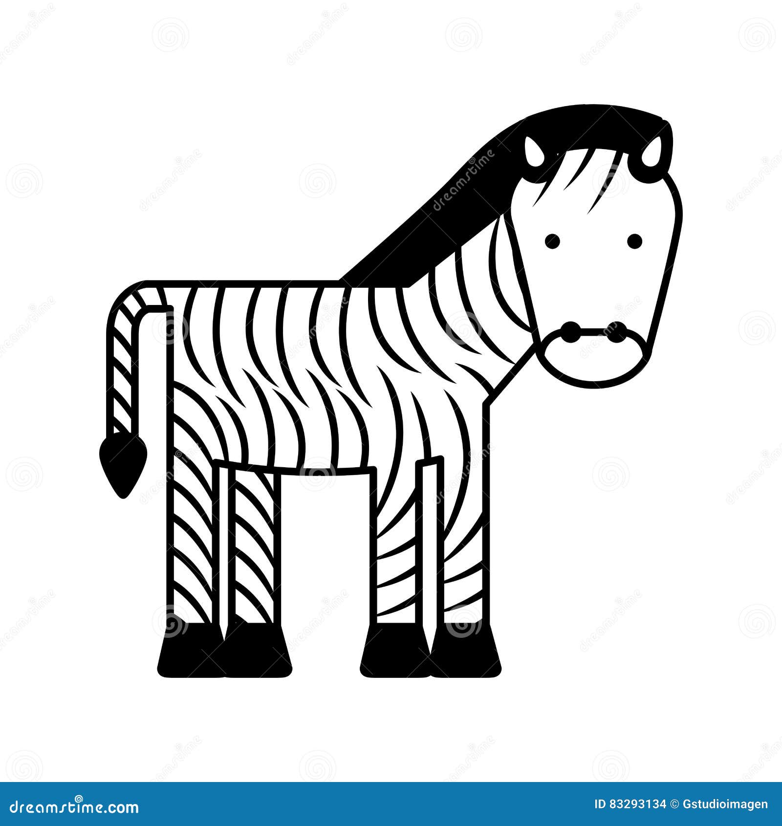 Cute zebra character icon stock illustration. Illustration of adorable ...