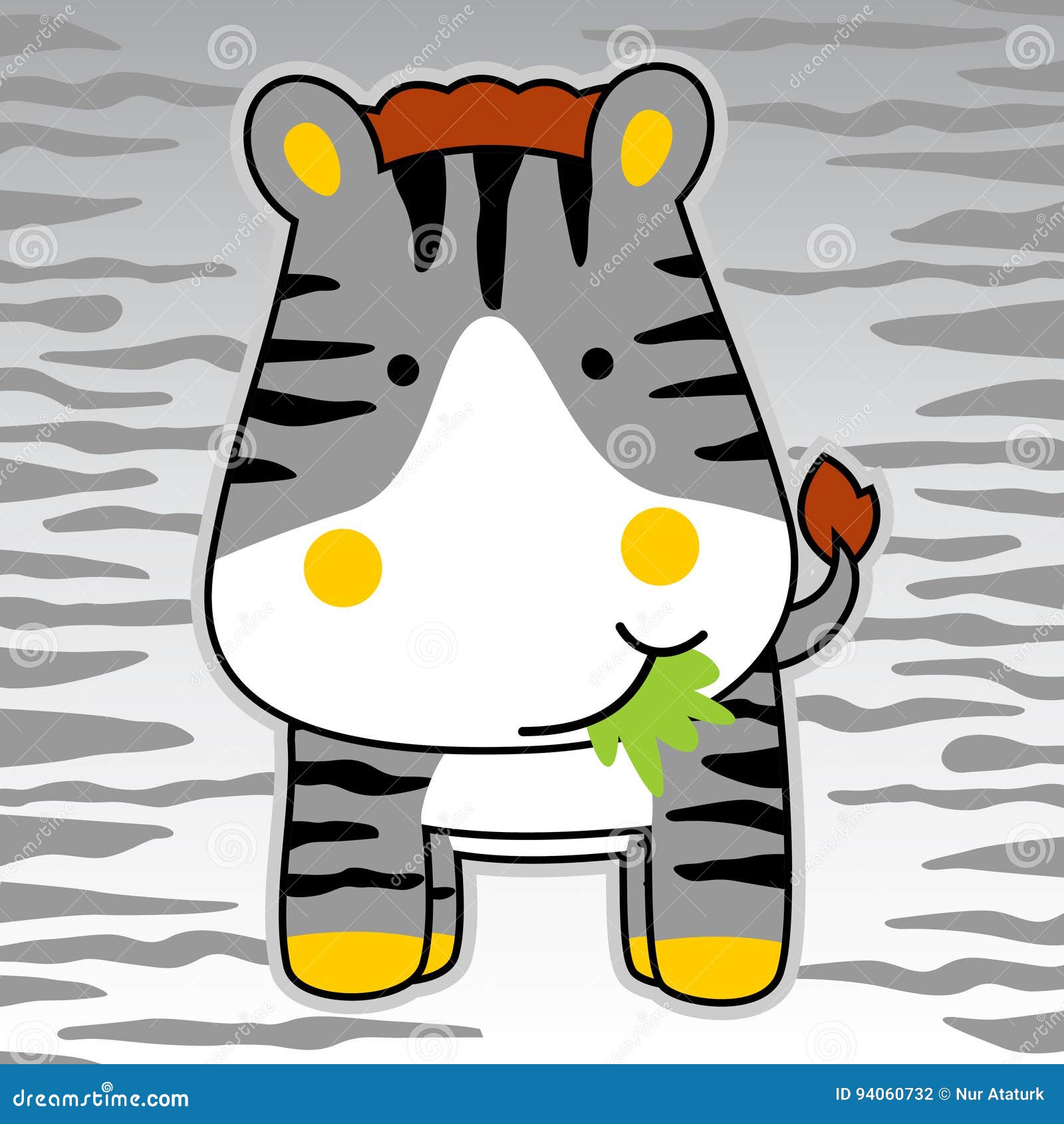 Cute zebra stock vector. Illustration of happy, wallpaper - 94060732