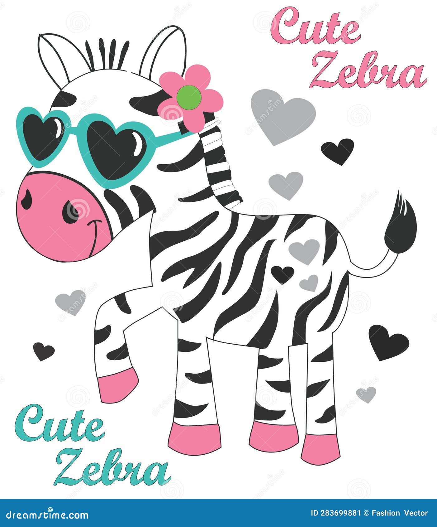 Cute Zebra Print Vector Art Stock Vector - Illustration of character ...