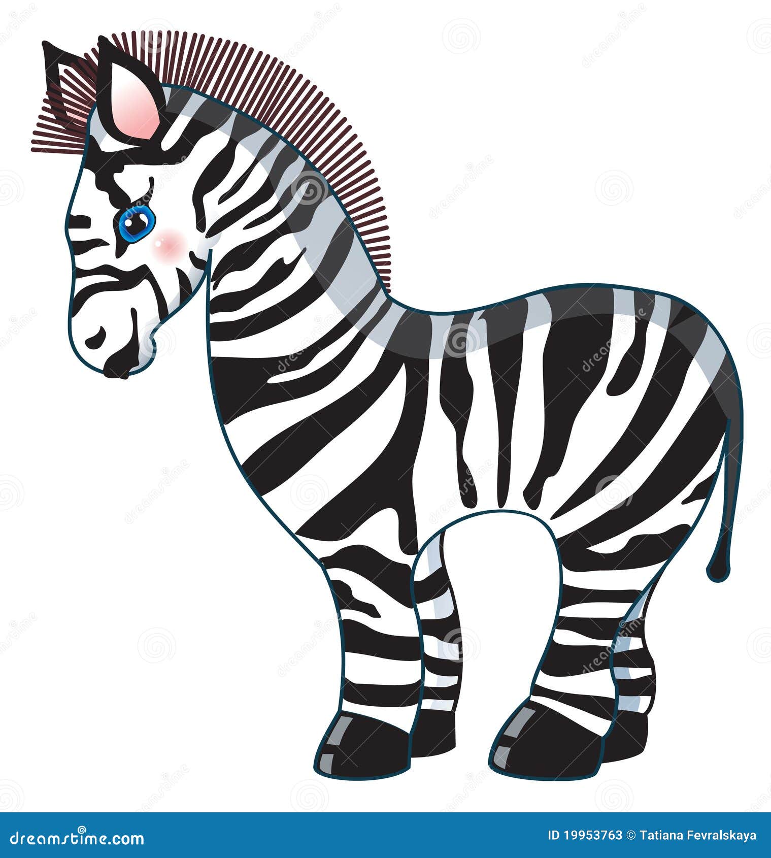 Cute zebra toy stock vector. Illustration of stand, isolated - 19953763