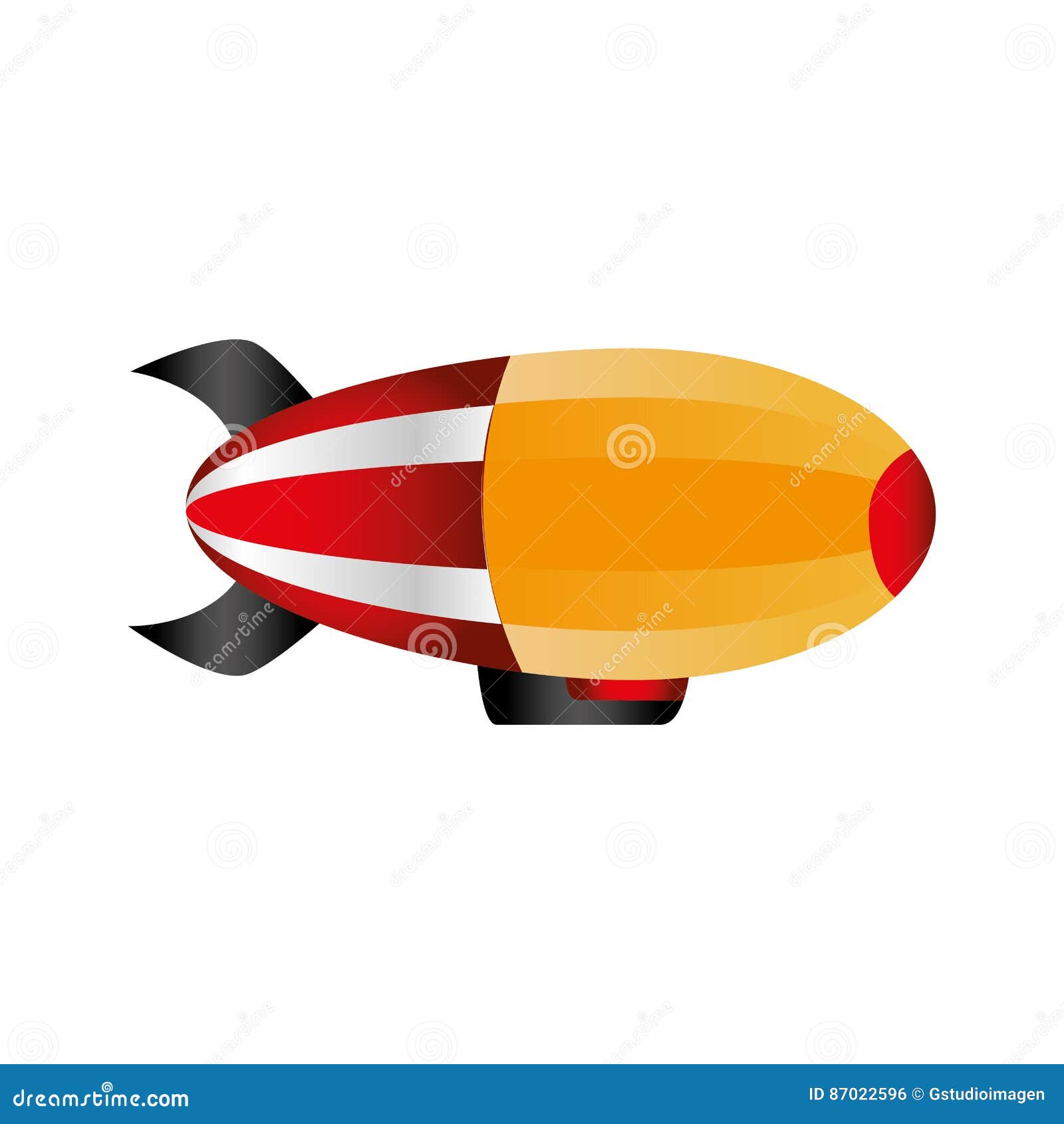 Cute zeppeling flying icon stock vector. Illustration of zeppelin ...