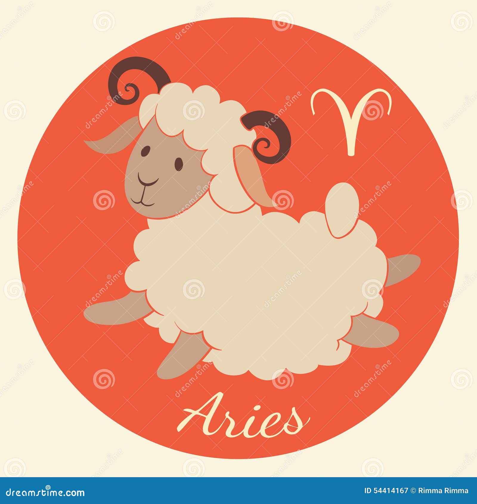 Cute Zodiac Signs Icon. Aries Stock Vector - Illustration of vector ...