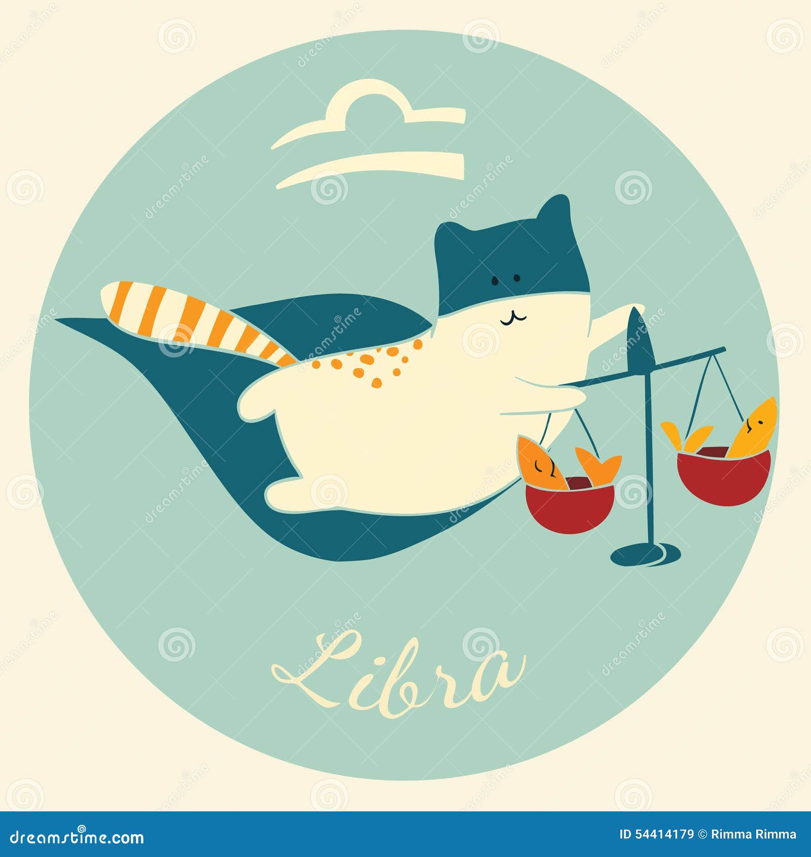 Cute Zodiac Signs Icon. Libra Stock Vector - Illustration of ...