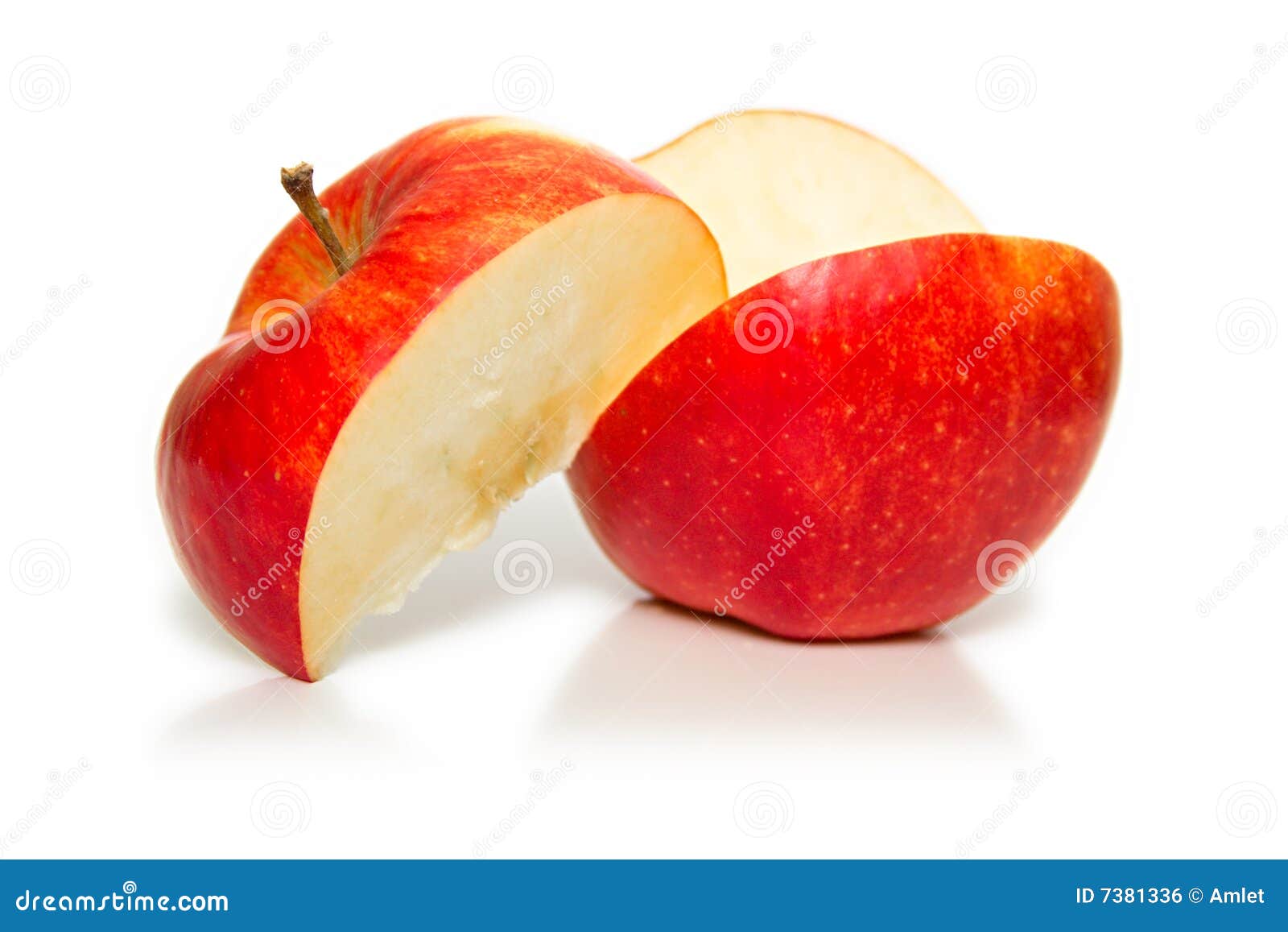 Cuted apple 2 stock photo. Image of nature, piece, isolated - 7381336