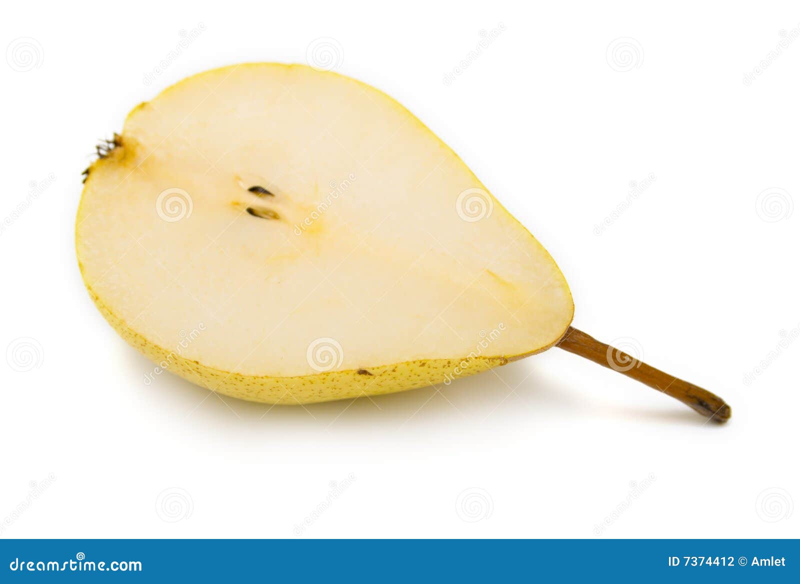 Cuted ripe pear stock photo. Image of isolated, vegetarian - 7374412