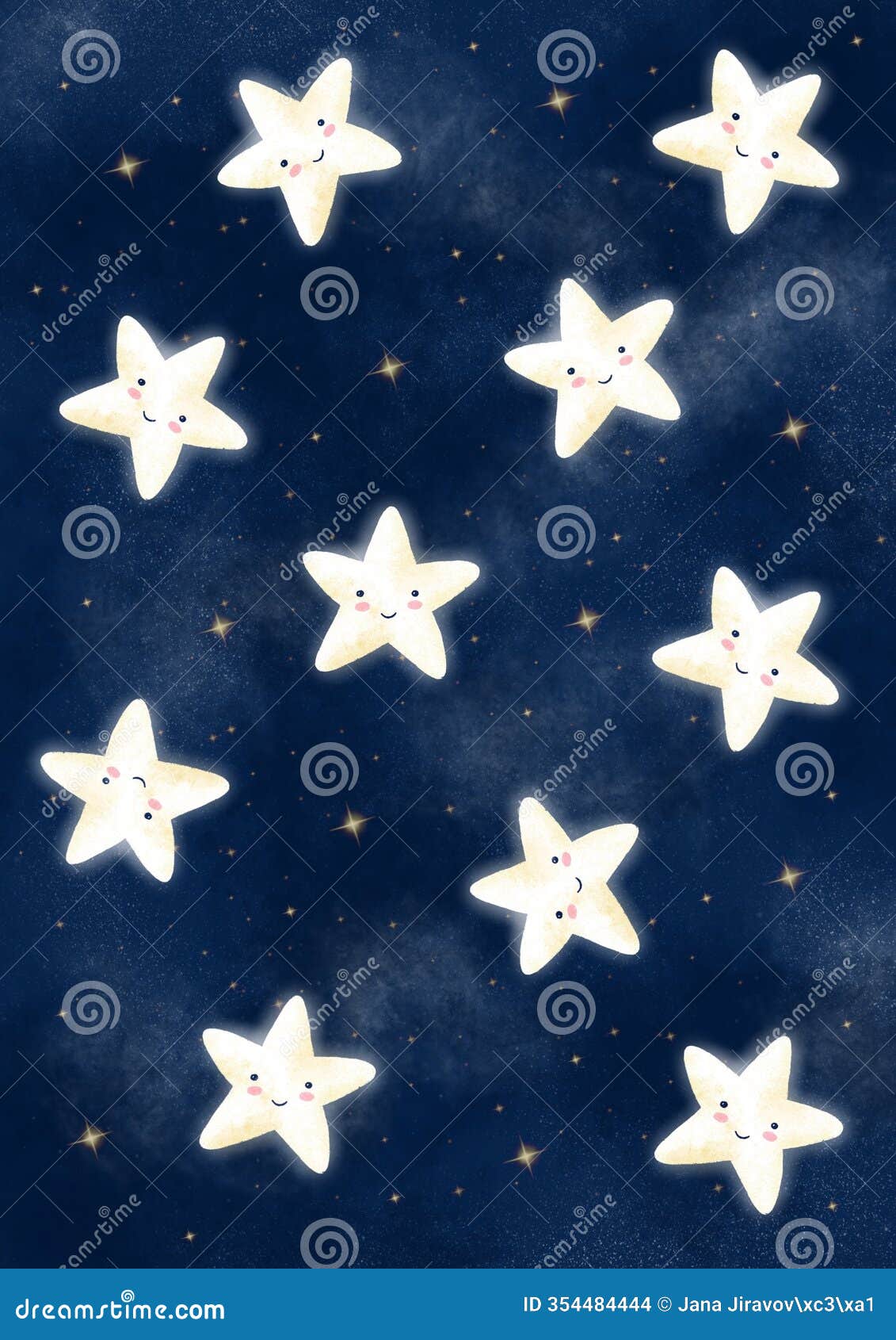 Cutest Shiny Stars Pattern Royalty-Free Stock Image | CartoonDealer.com ...