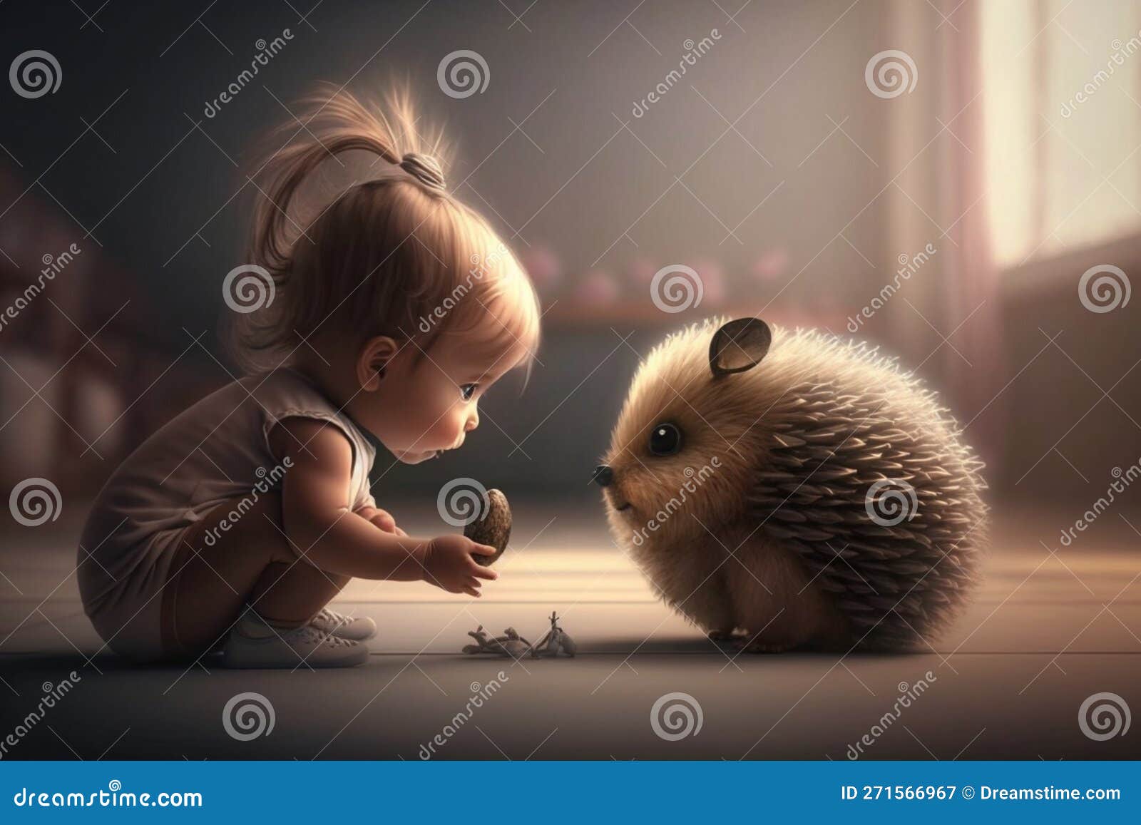 Cutest Thing in the World, Concept Art, AI Generated Stock Illustration ...