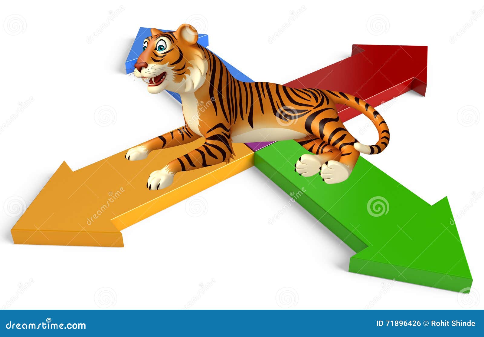 Cutetiger Cartoon Character Arrow Stock Illustrations – 1 Cutetiger ...