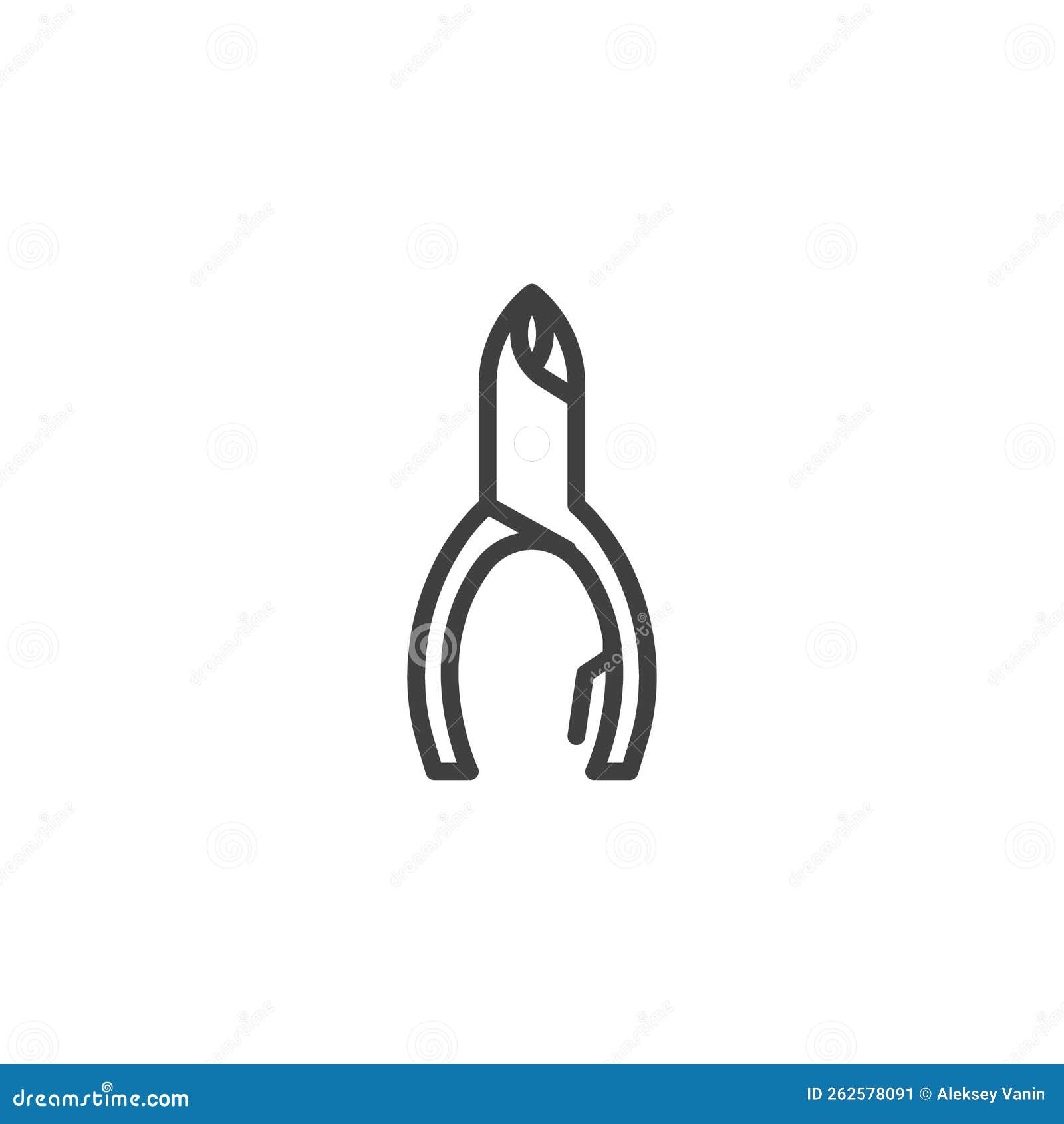 Cuticle clipper line icon stock vector. Illustration of vector - 262578091