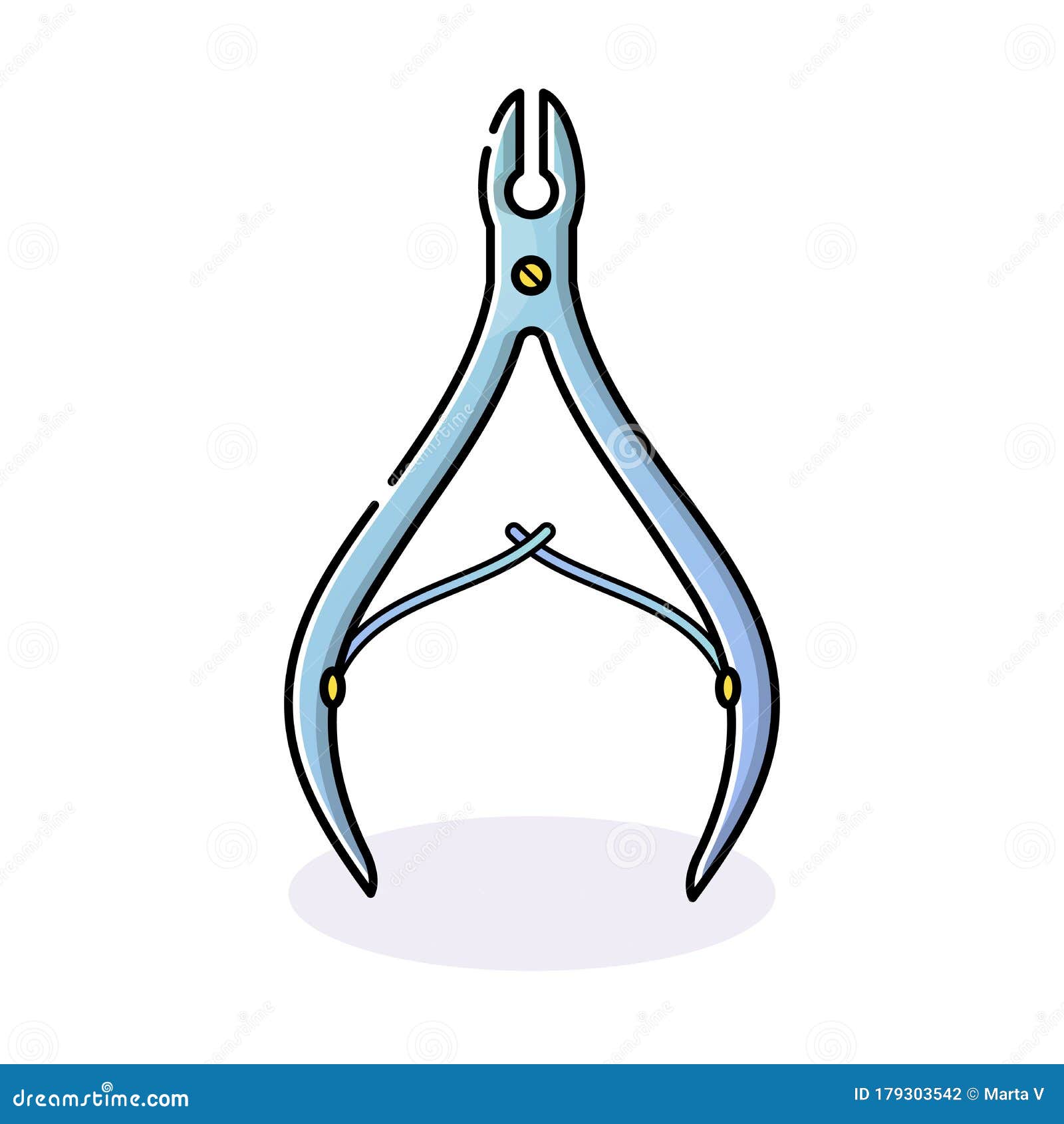 Cuticle Clippers. Manicure Tools. Nail Salon. Vector Flat Isolated ...