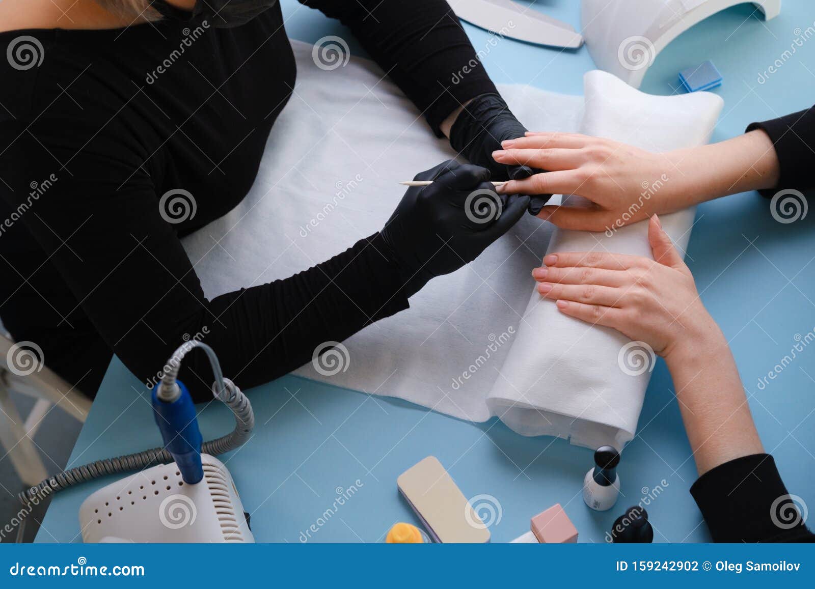 Cuticle Movement with an Orange Stick. Stock Photo - Image of female ...