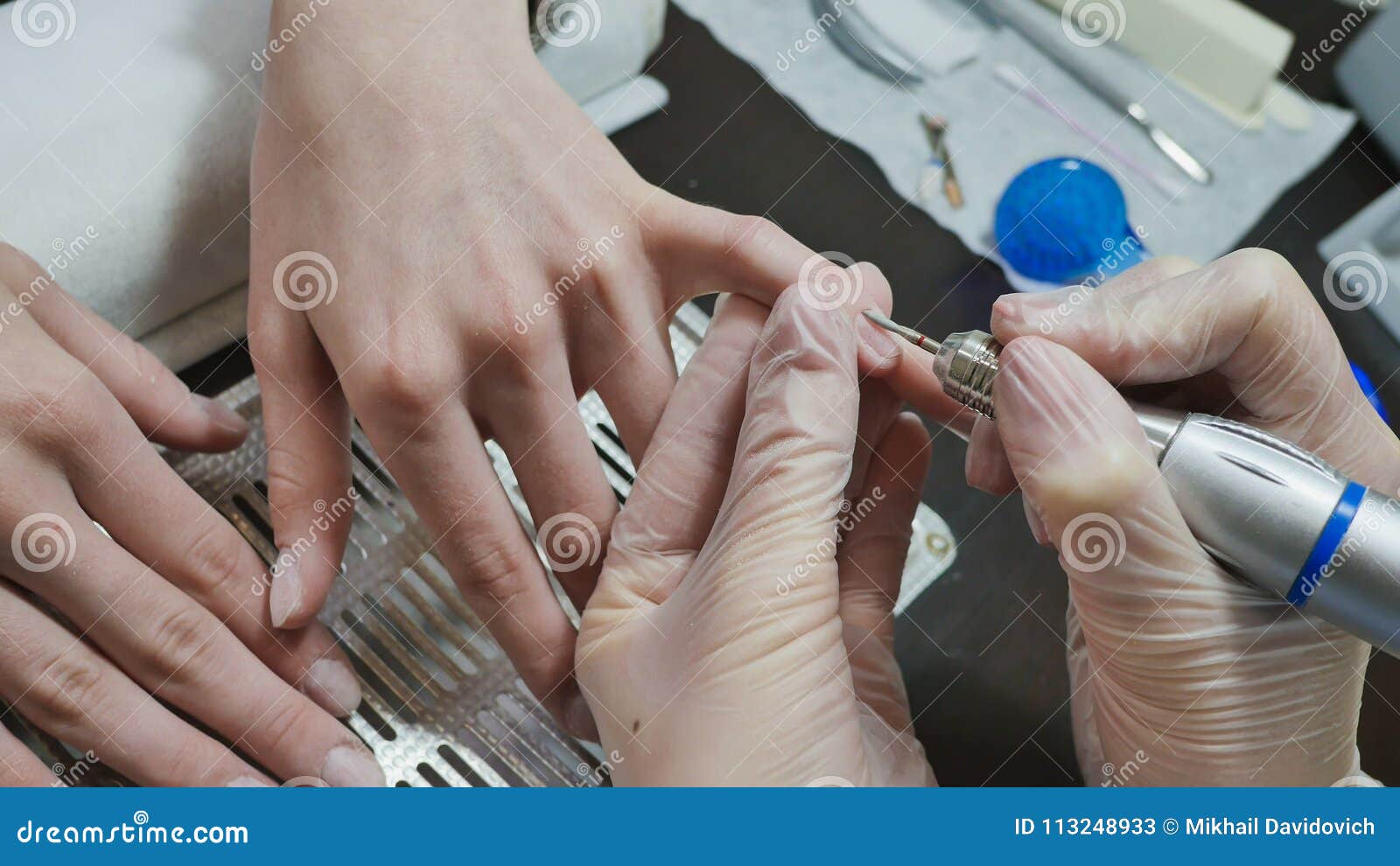 Cuticle Treatment is One of the Stages of Processing the Cuticle. Woman ...