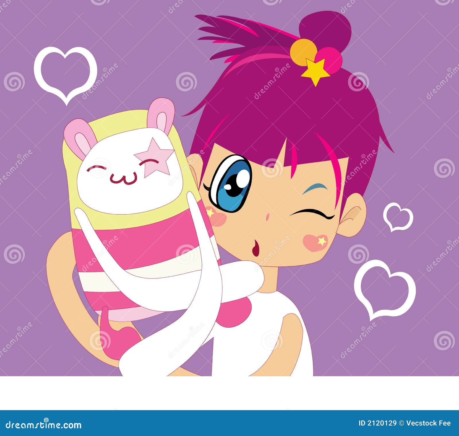 Cutie Girl Stock Illustration Illustration Of Youth Cartoon 2120129