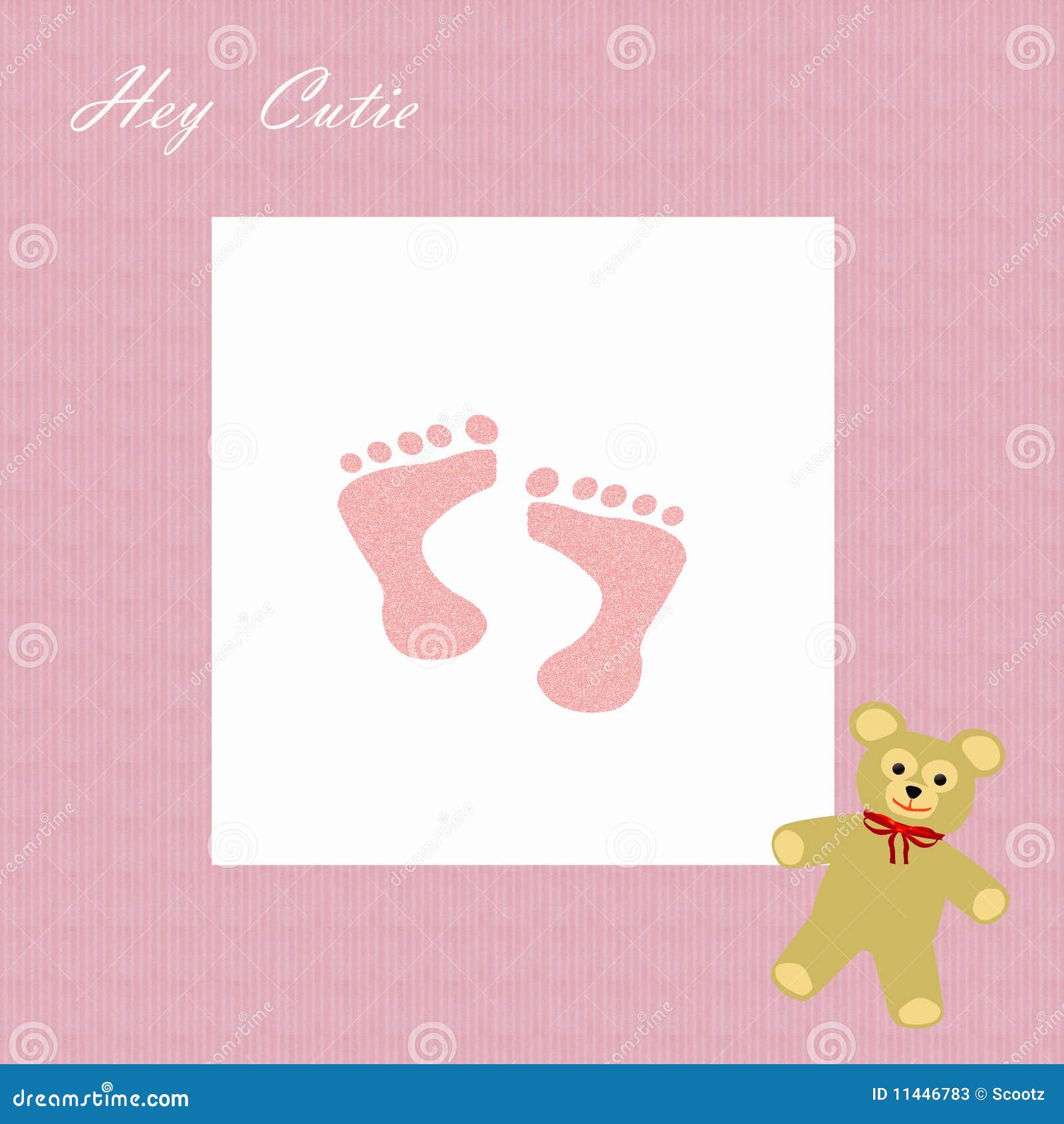 Cutie girl scrapbook frame stock illustration. Illustration of teddy ...