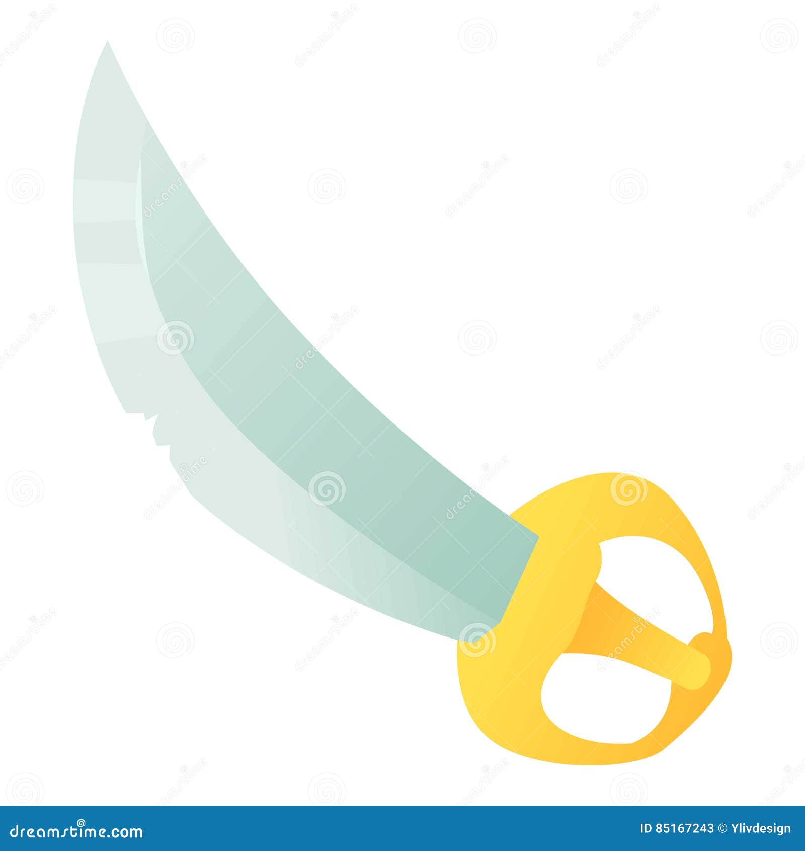 Cutlass Antique Sword Cartoon Vector | CartoonDealer.com #48236271