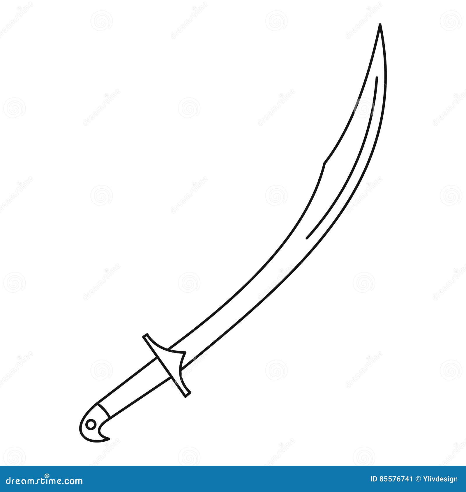 Cutlass Antique Sword Cartoon Vector | CartoonDealer.com #48236271