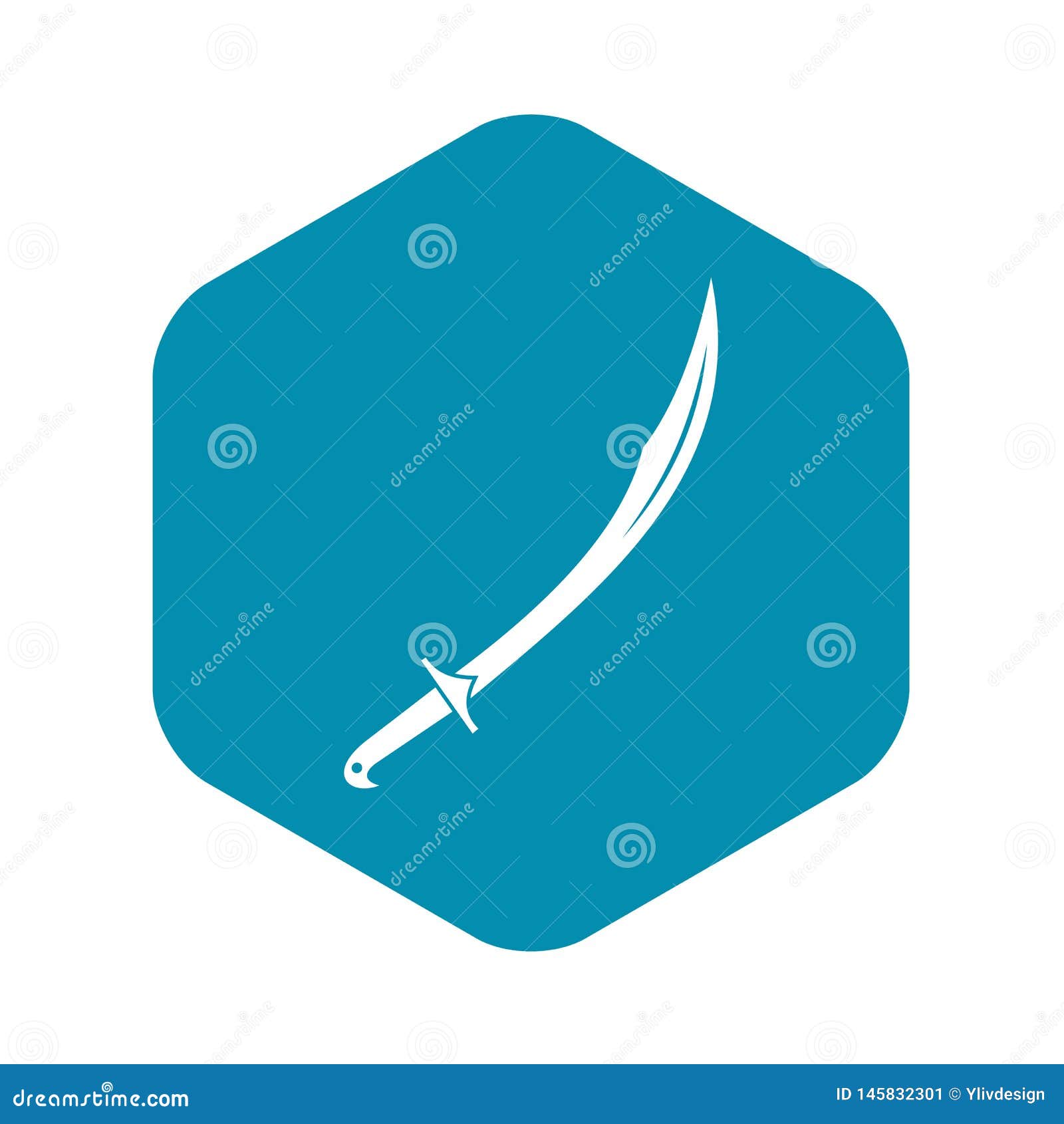 Cutlass icon, simple style stock vector. Illustration of hunting ...