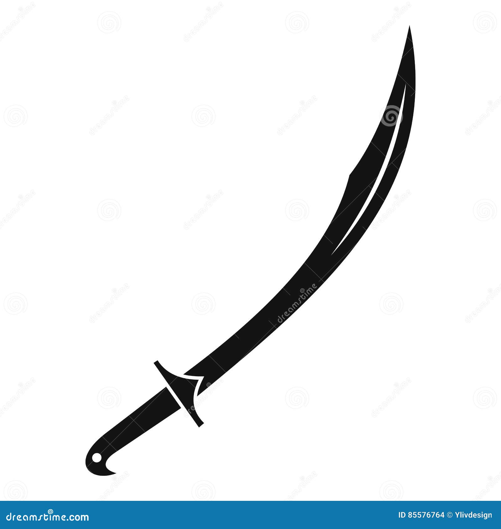 Cutlass icon, simple style stock vector. Illustration of danger - 85576764