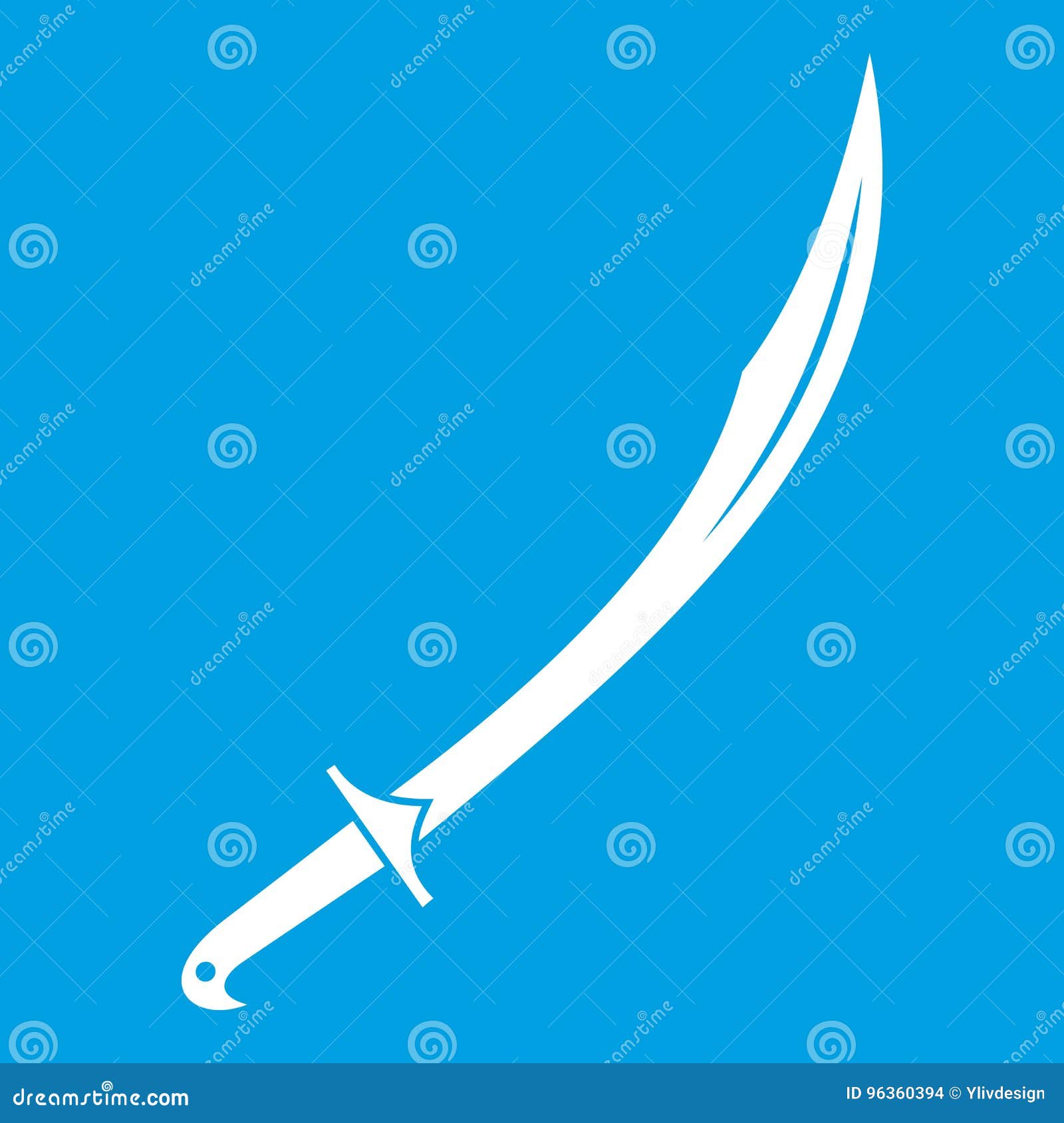 Cutlass icon white stock vector. Illustration of handle - 96360394