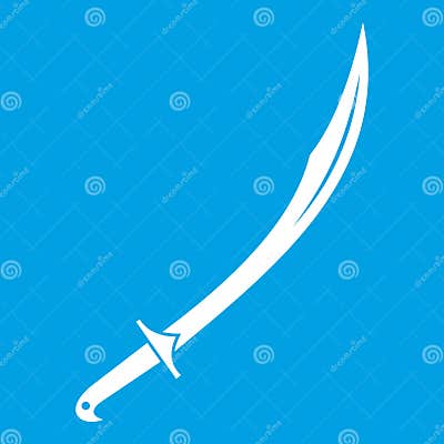 Cutlass icon white stock vector. Illustration of handle - 96360394