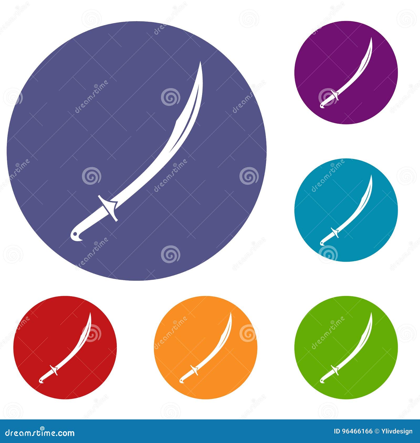 Cutlass icons set stock vector. Illustration of army - 96466166