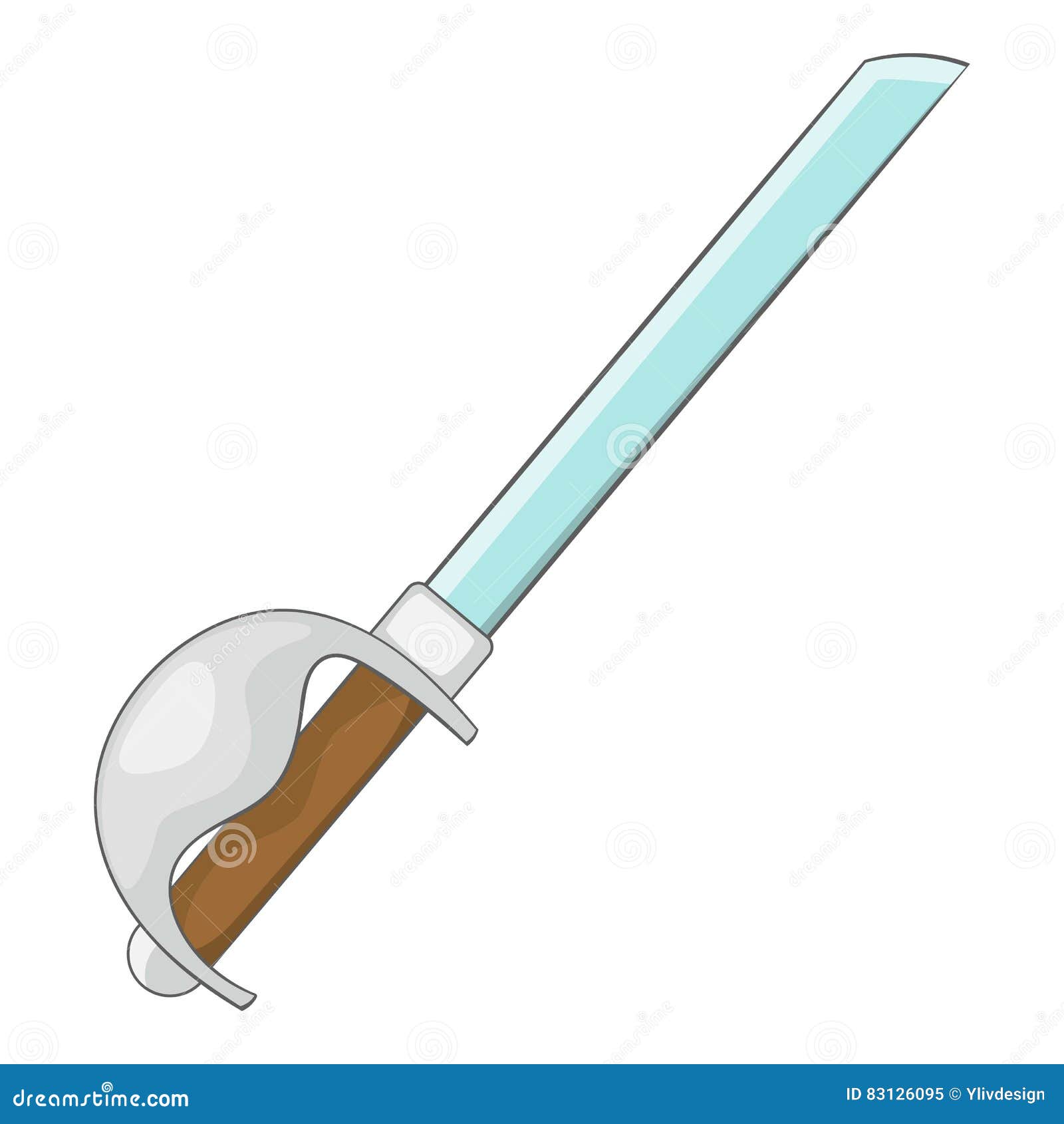 Cutlass Sword Icon, Cartoon Style Stock Vector - Illustration of ...