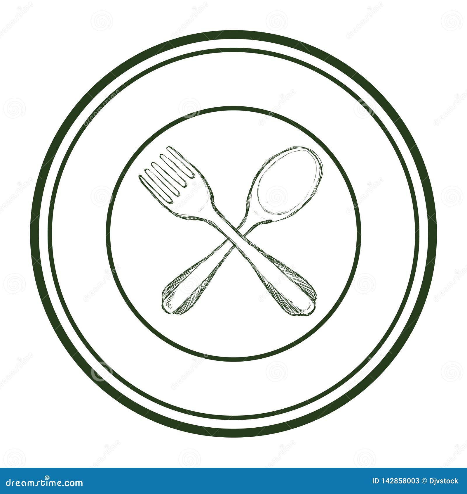 Cutleries Menu Restaurant Drawn Stock Vector - Illustration of drawing ...