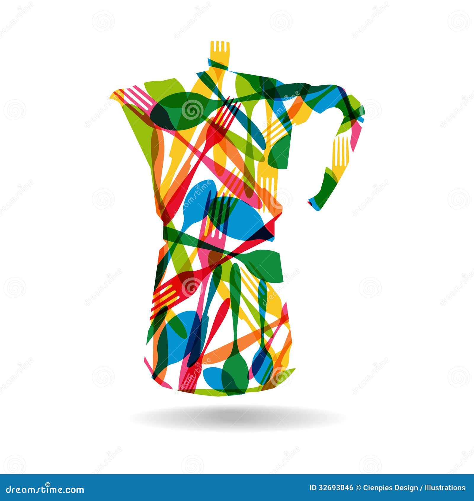 Cutlery Coffee Boiler Illustration Stock Vector - Illustration of ...