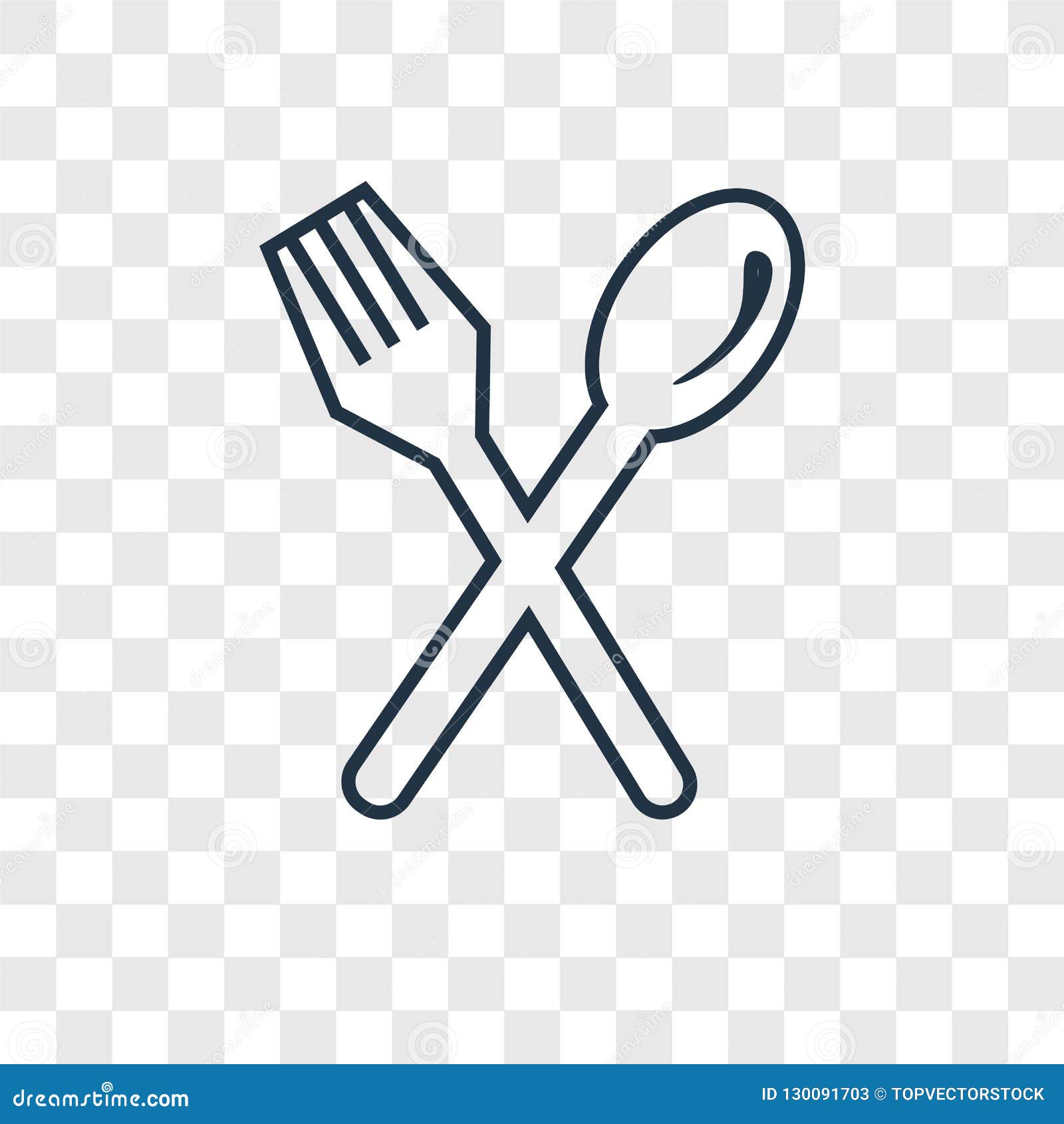 Cutlery Concept Vector Linear Icon Isolated on Transparent Background ... Cutlery Concept Vector Linear Icon Isolated on Transparent Background ...