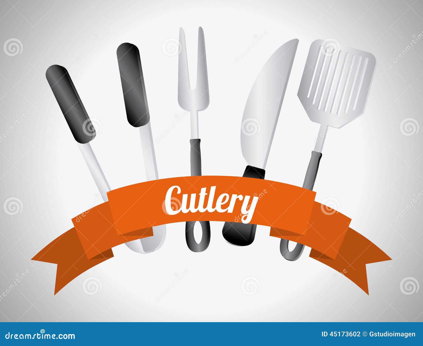 Cutlery design stock vector. Illustration of dining, silver - 45173602