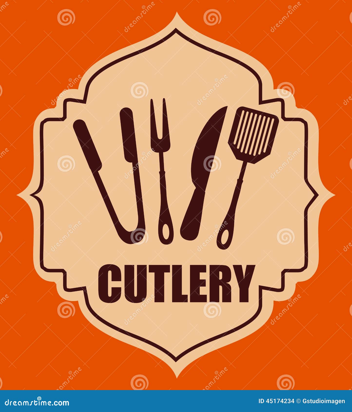 Cutlery design stock vector. Illustration of cooking - 45174234