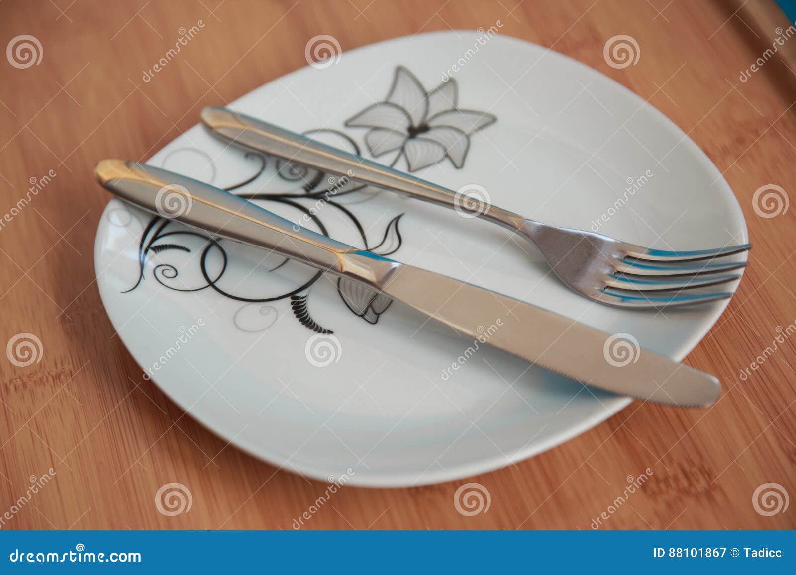 Cutlery after dinner stock image. Image of color, lunch - 88101867
