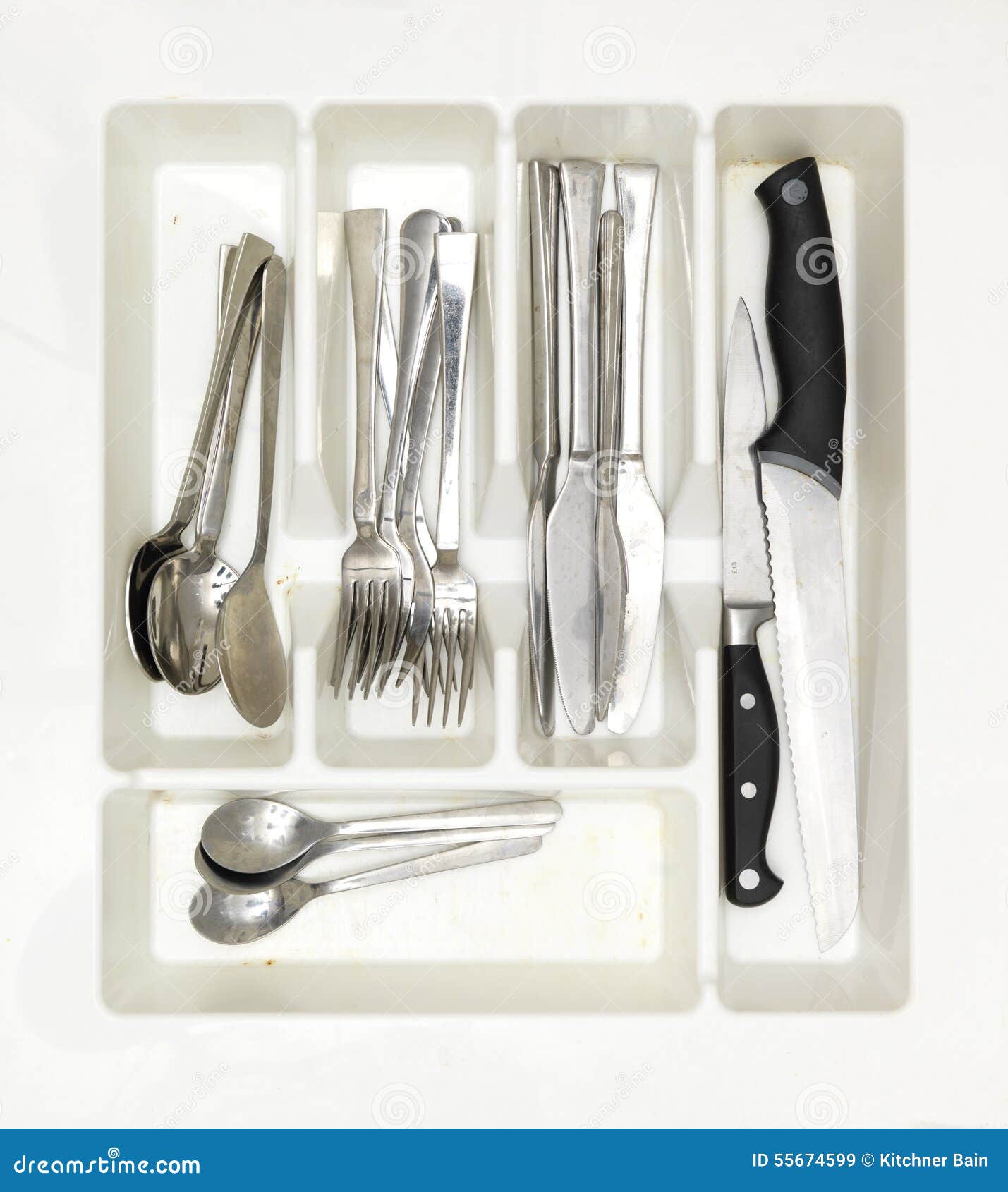Cutlery Draw Divider stock image. Image of drawing, silverware - 55674599