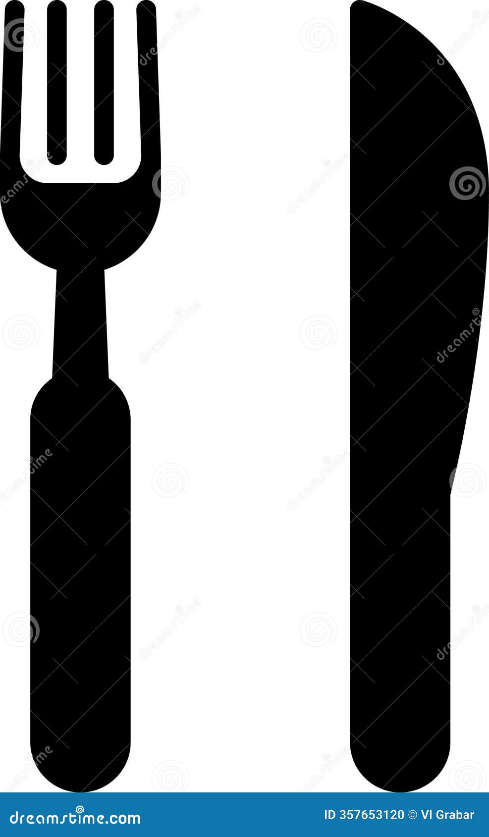 Cutlery Icon. Fork and Knife Icon Restaurant Symbol Vector Image. Stock ...