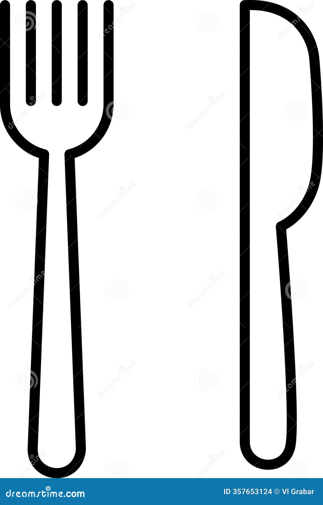 Cutlery Icon. Fork and Knife Icon Restaurant Symbol Vector Image. Stock ...