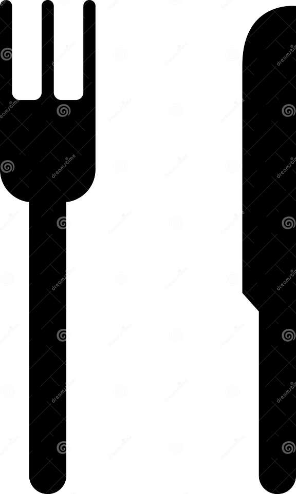 Cutlery Icon. Fork and Knife Icon Restaurant Symbol Vector Image. Stock ...
