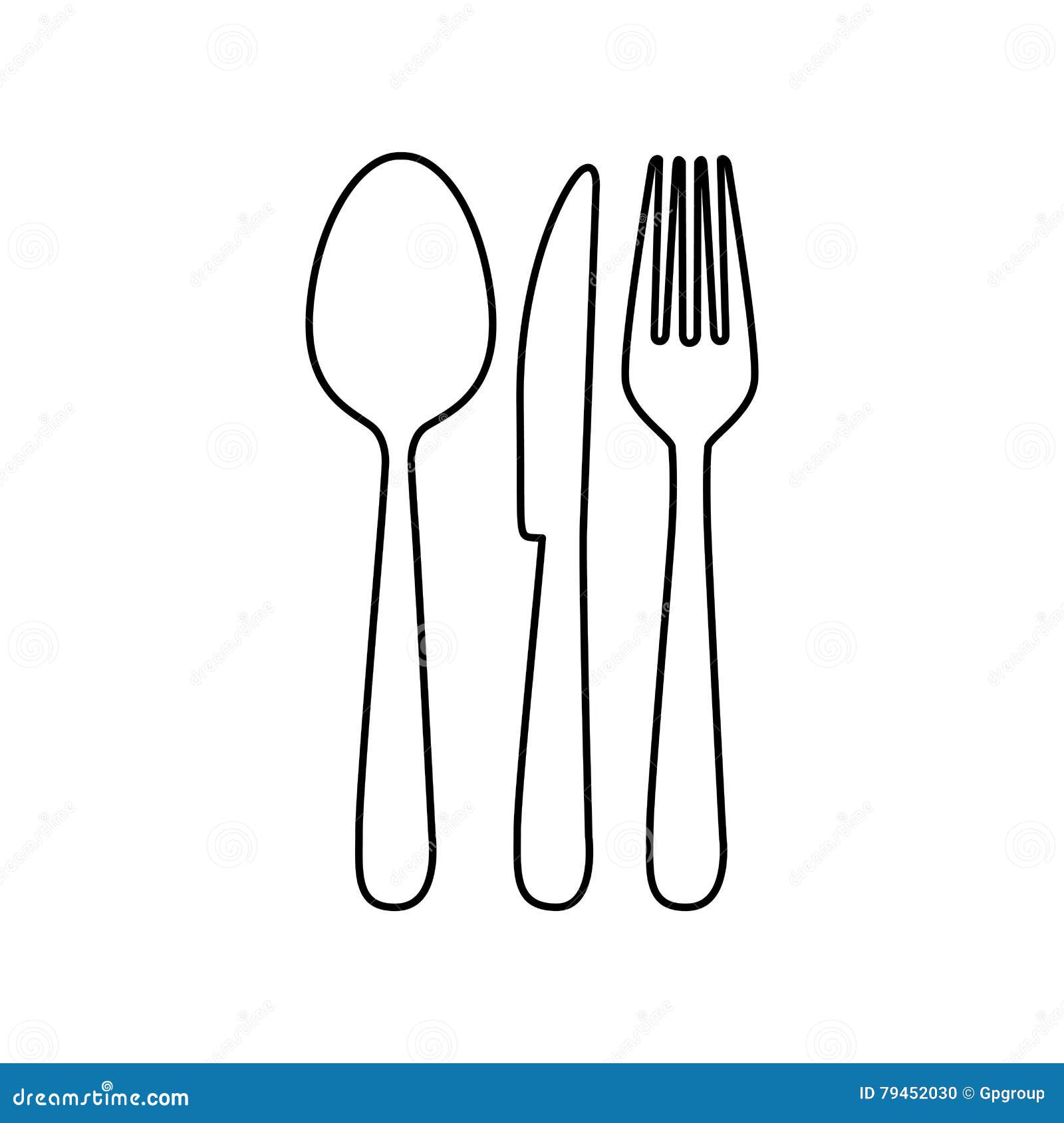 Cutlery icon image stock vector. Illustration of serving - 79452030