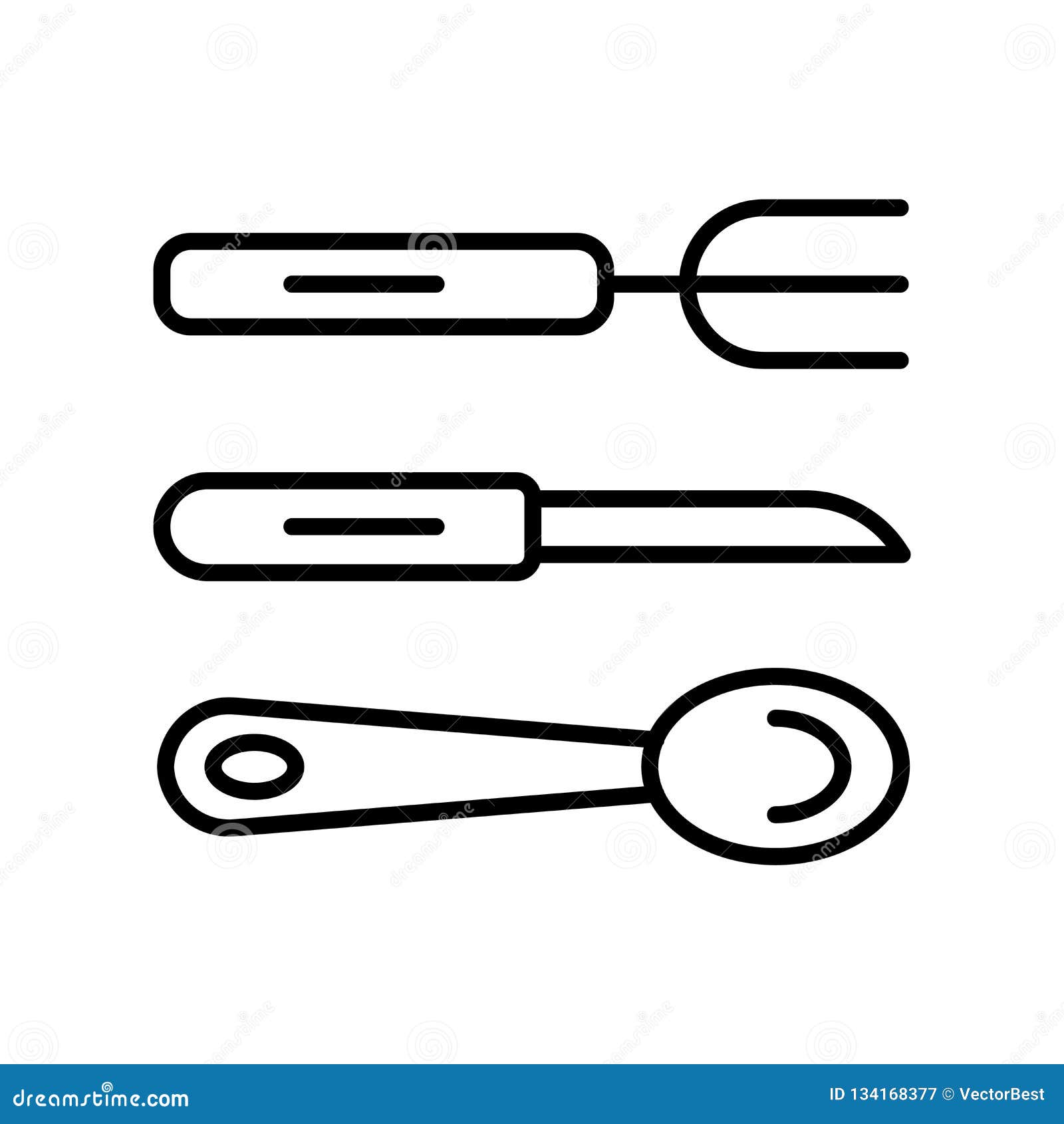Cutlery Icon Vector Isolated on White Background, Cutlery Sign , Thin ...