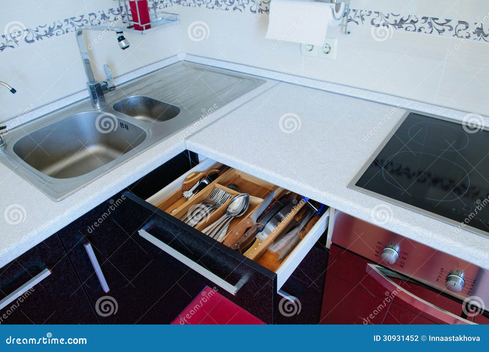 Cutlery in kitchen stock photo. Image of kitchenware - 30931452