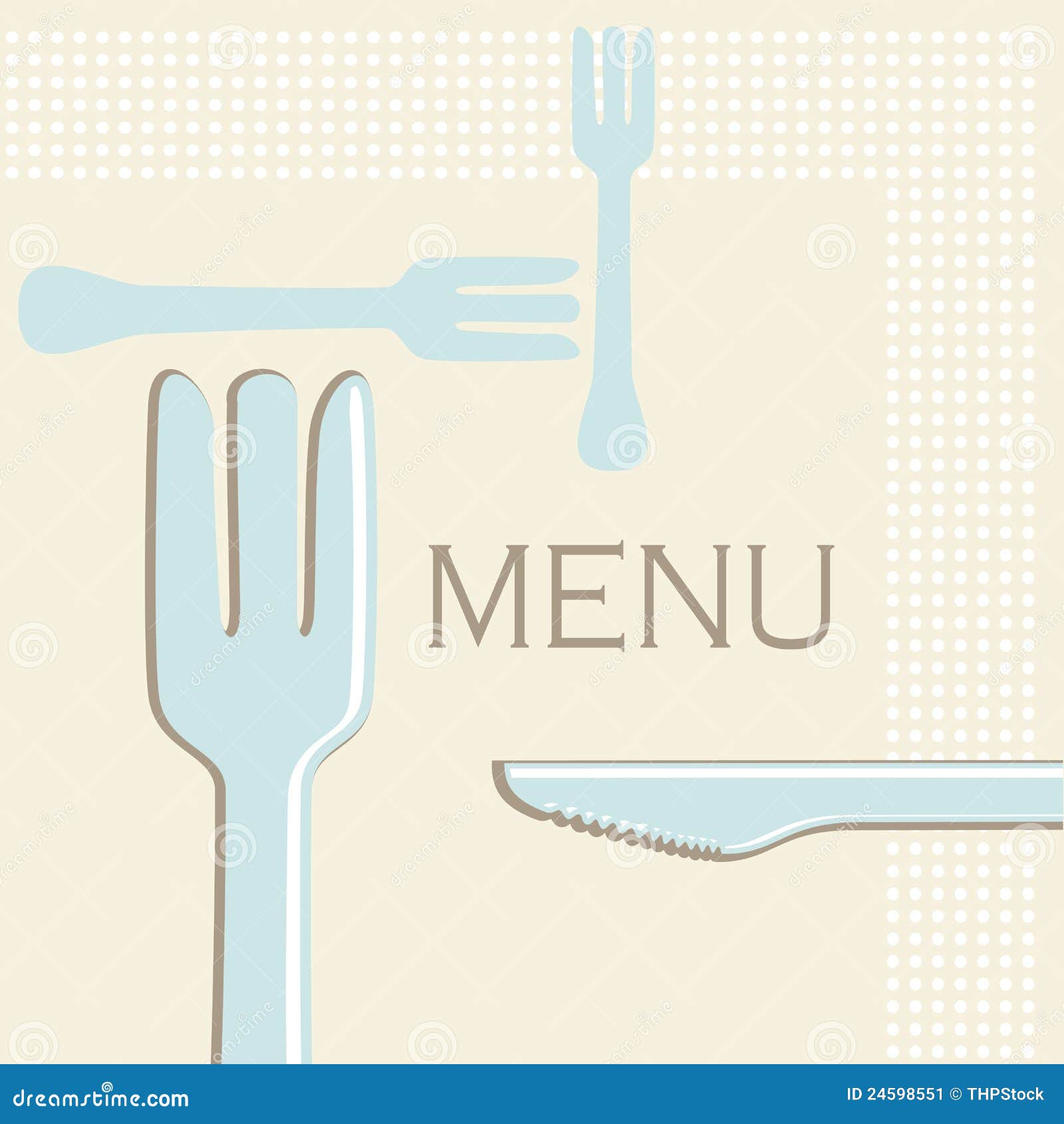 Cutlery Menu Knives and Forks Design Stock Vector - Illustration of ...