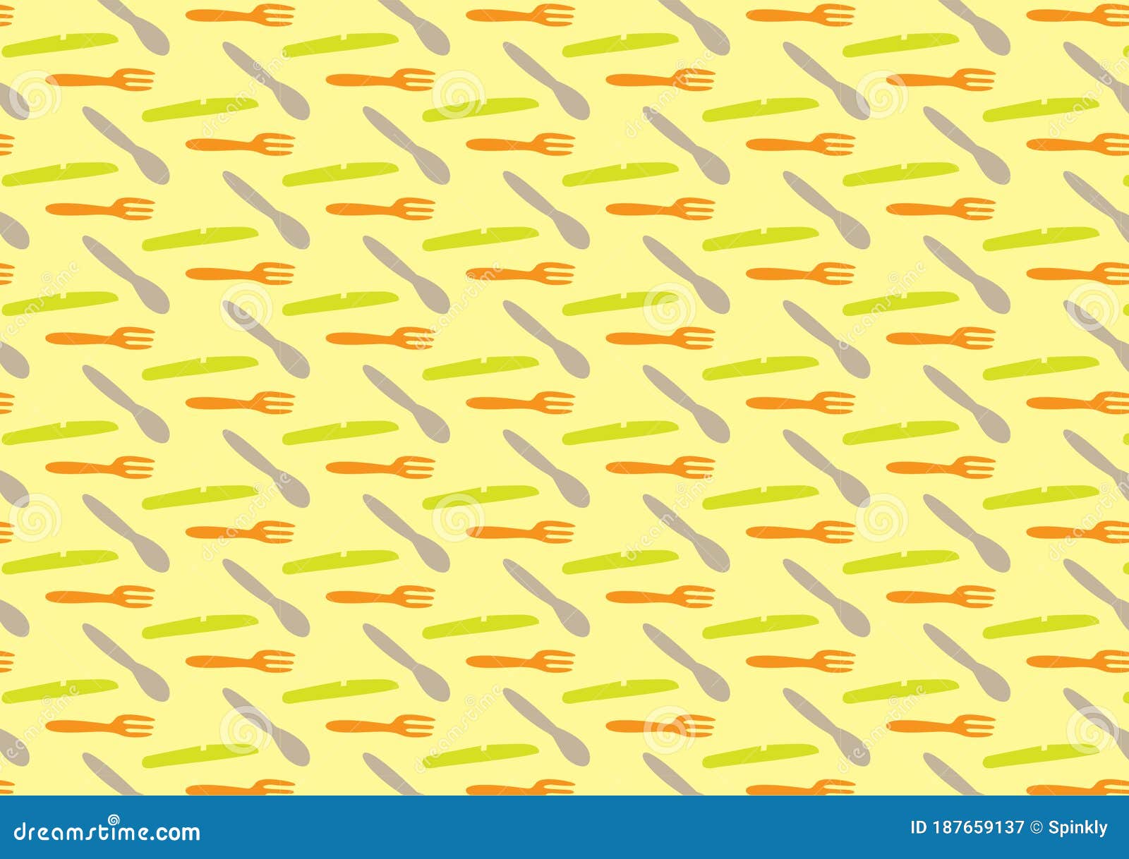Cutlery Pattern Design Wallpaper for Backgrounds Stock Illustration ...