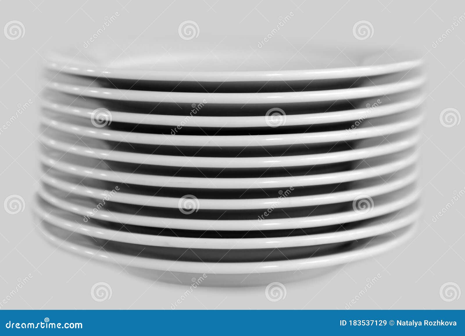 Stack of Clean White Plates on an Isolated Background Stock Image ...