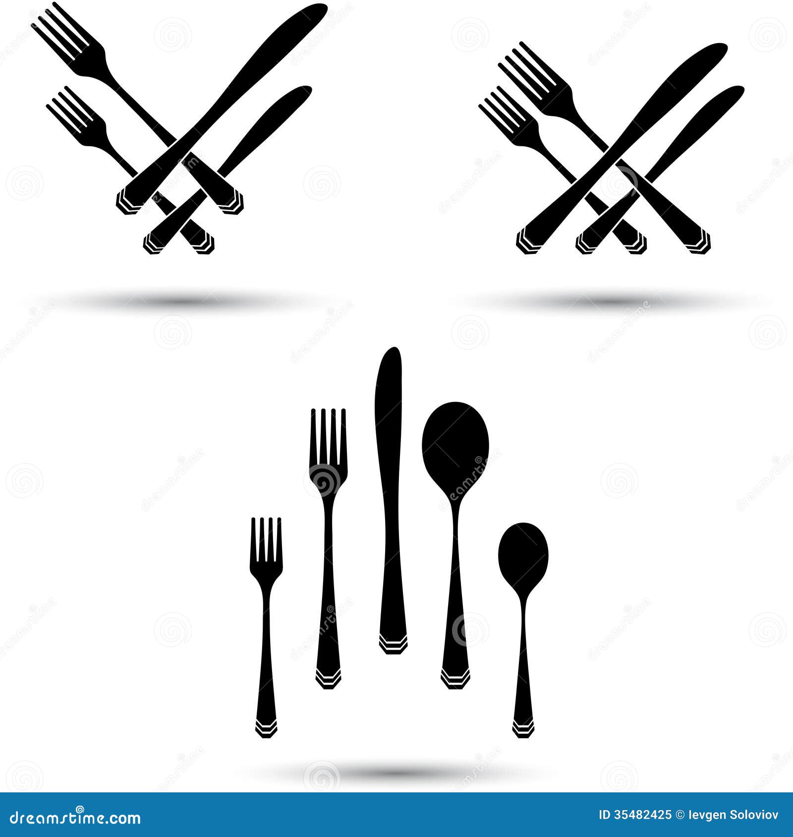 Cutlery position stock vector. Illustration of dishware - 35482425